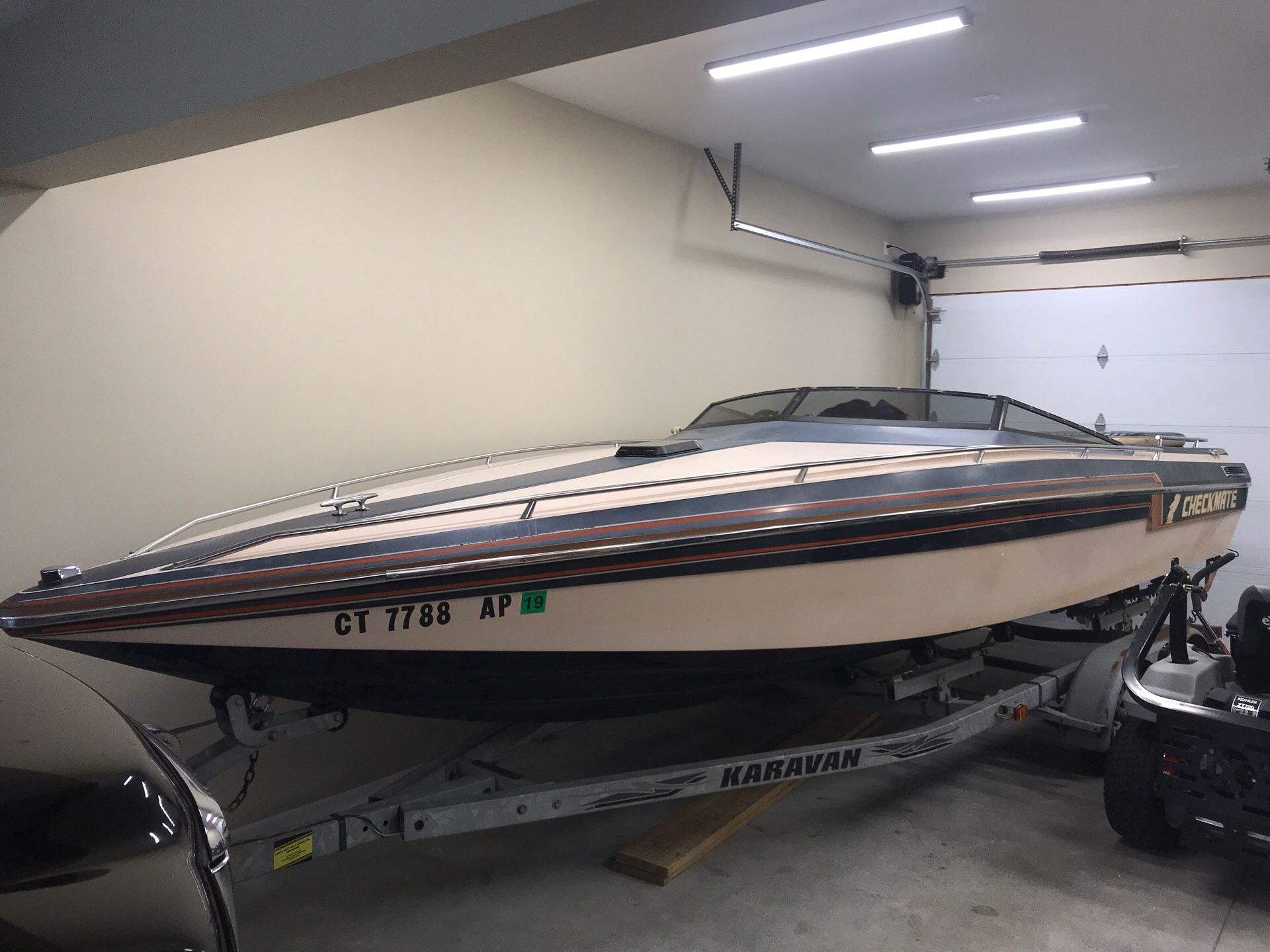 1983 checkmate enforcer 24ft boat with karavan roller trailer for Sale ...