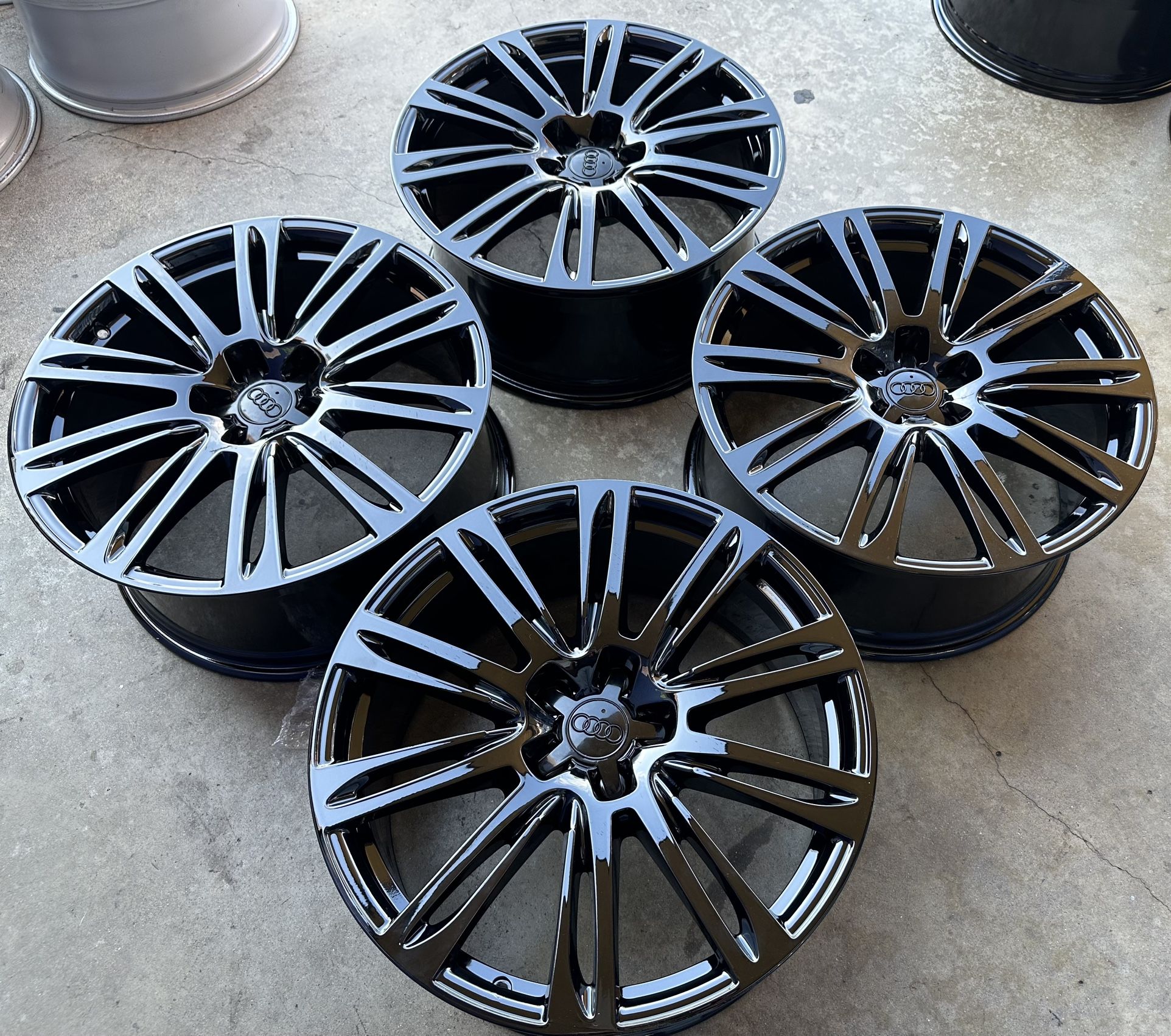 20” inch Audi OEM Factory Wheels A6 A7 A8 Gloss Black Great Condition ...