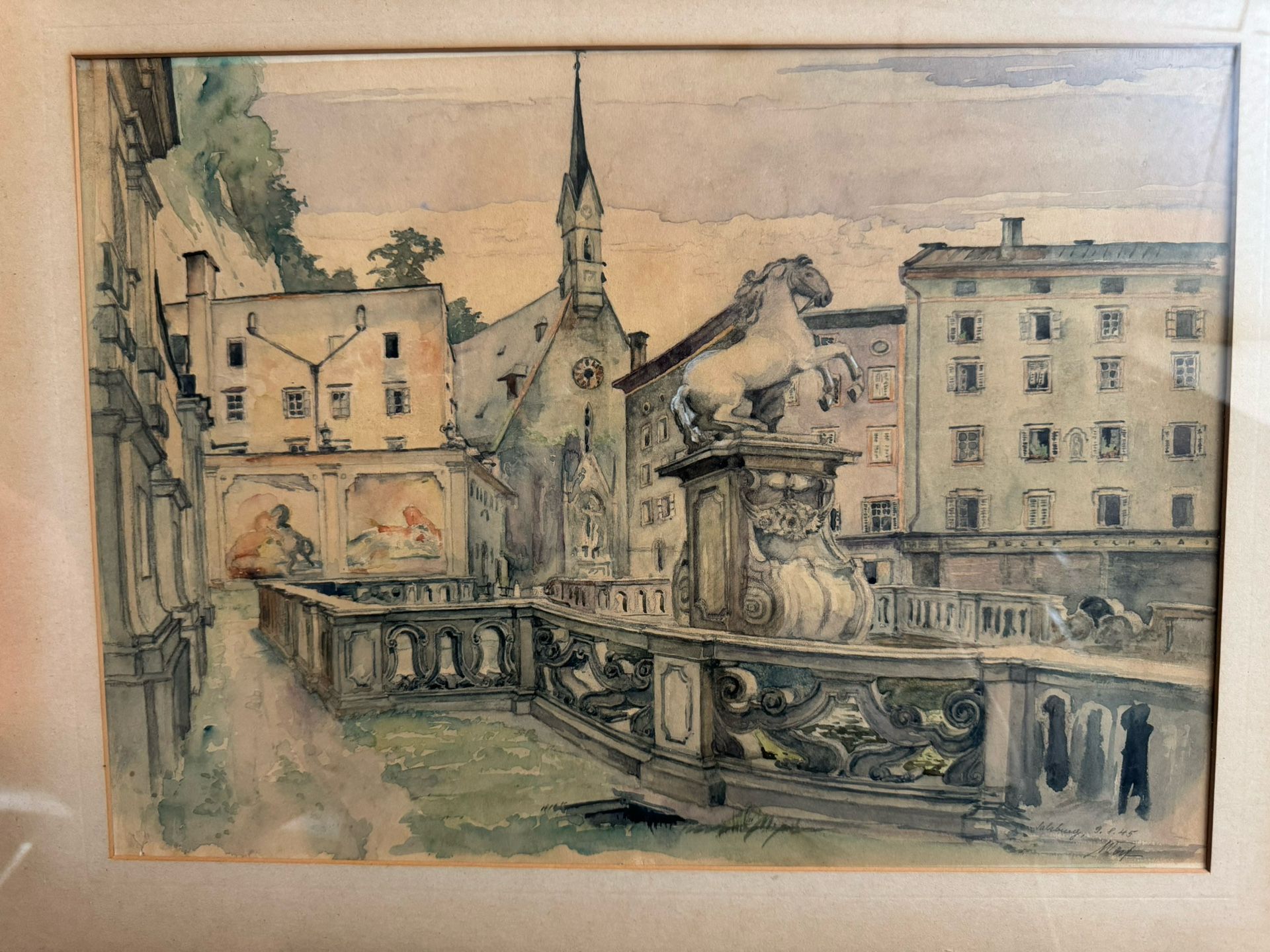 Post World War ll Hand Drawn Hitler Era Drawing Picasso Monet Era for ...