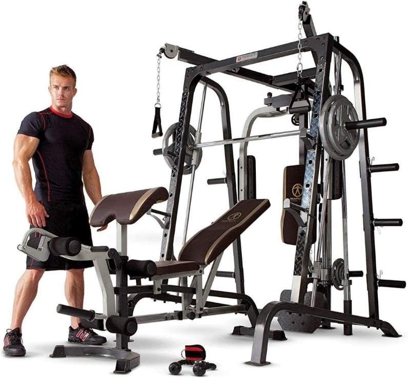 Smith machine Marcy Diamond Elite and 255lbs weights for Sale in ...