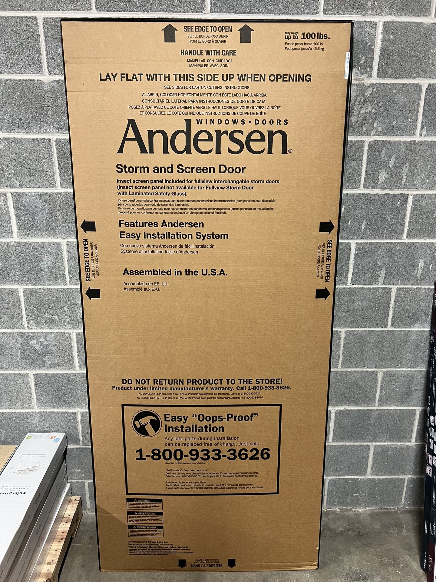 Andersen 4000 Series 36 x 80 Black Left Hand Full View Door for Sale in ...