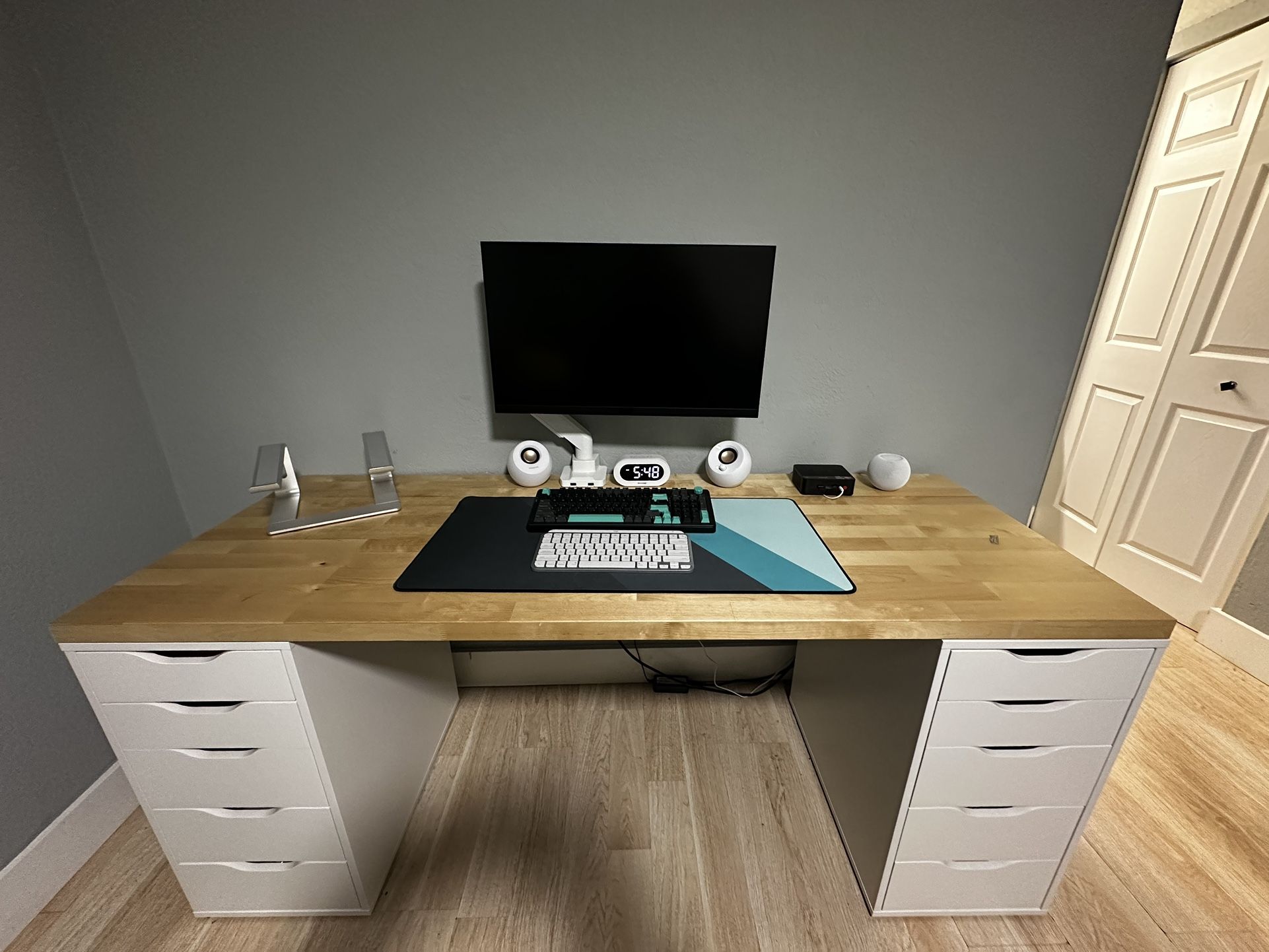 Desk Setup IKEA Alex Drawers + Tabletop for Sale in Aventura, FL - OfferUp
