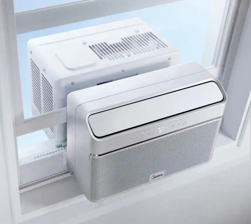 Midea 8,000 BTU 115-Volt U Plus Shaped Smart Inverter Window Air Conditioner Wi-Fi, for up to ...