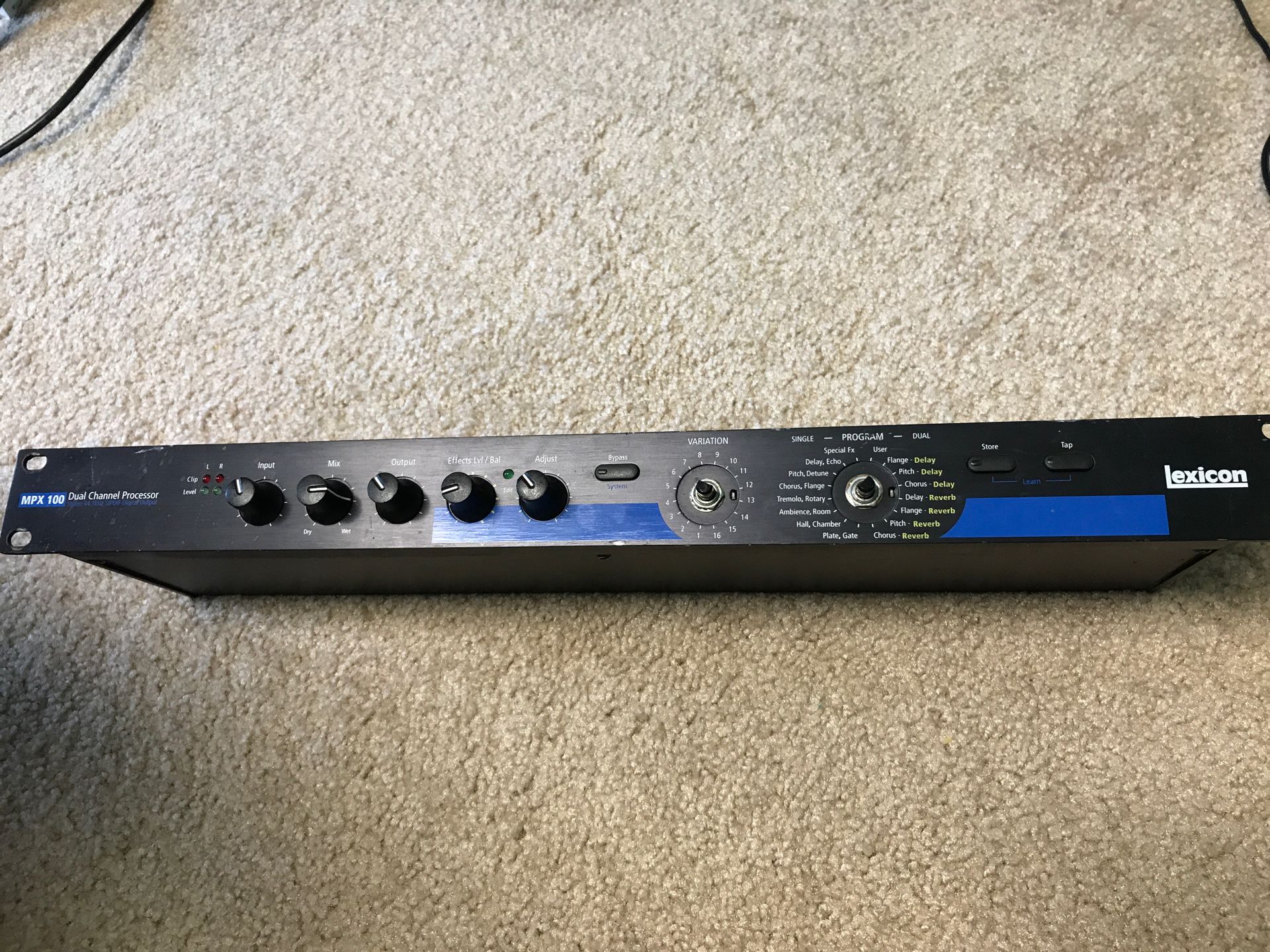 Lexicon MPX100 MPX 100 Dual Channel Audio Effect Processor w/o AC ...