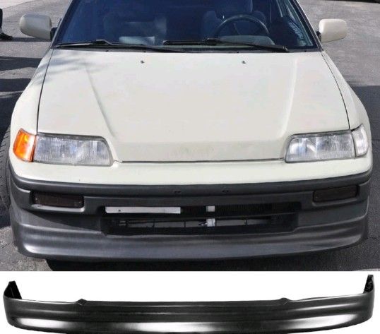 88-91 Honda CRX CS Style Front Bumper Lip Spoiler Bodykit Unpainted PU ...