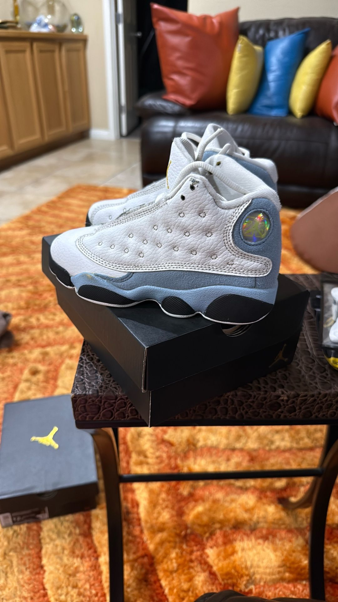 Jordan 11 Baby Blue And White And Black Size 12 Preschool for Sale in ...