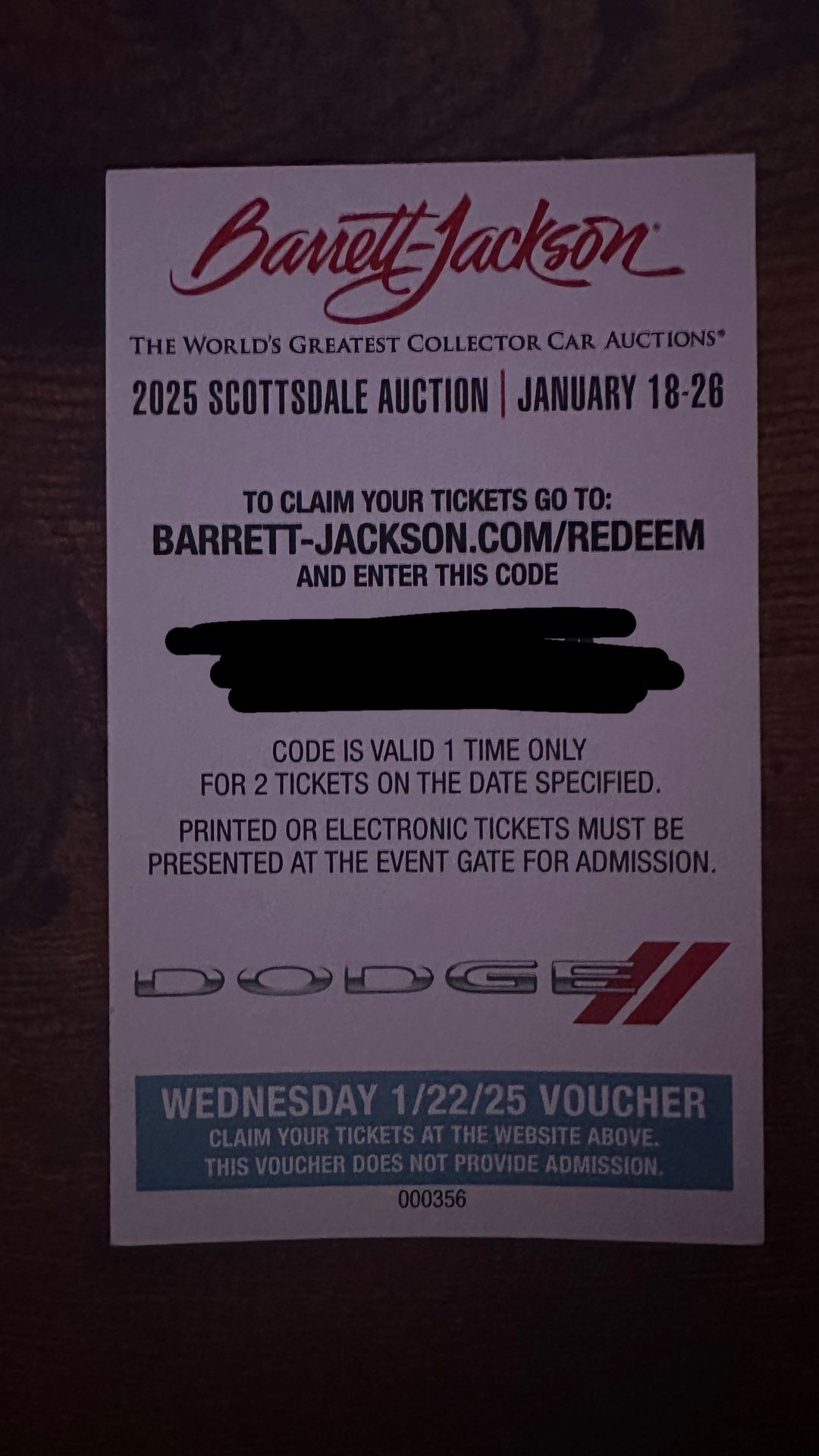 Barrett Jackson Tickets for Sale in Phoenix, AZ - OfferUp