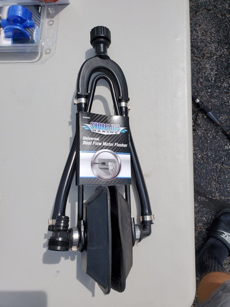 Shoreline marine Dual Water Feed Boat Motor Flusher Rectangular Cup ...