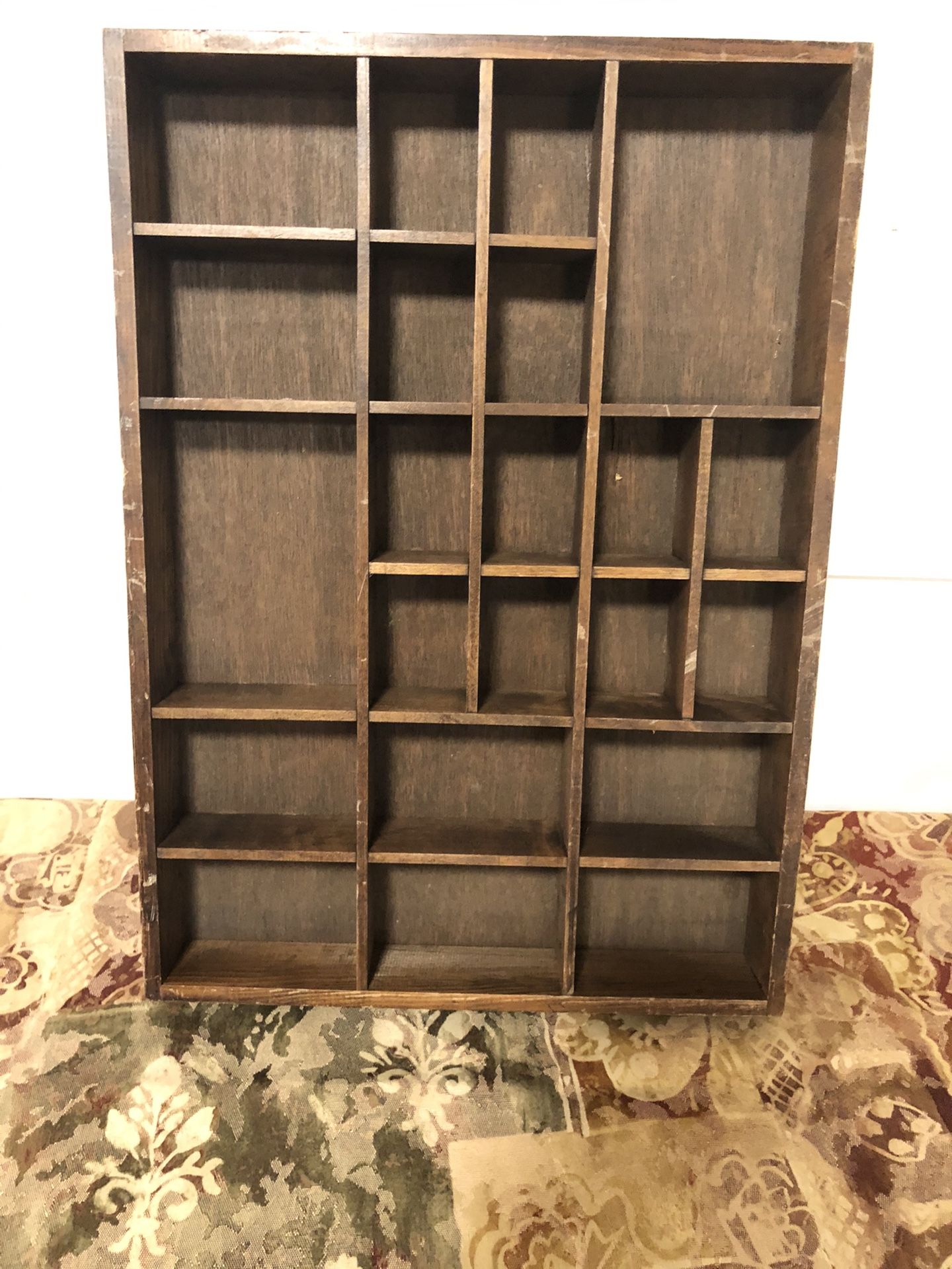 Rectangle wood Miniature Shadow Box Wall Hanging. FIRM. Great Condition ...