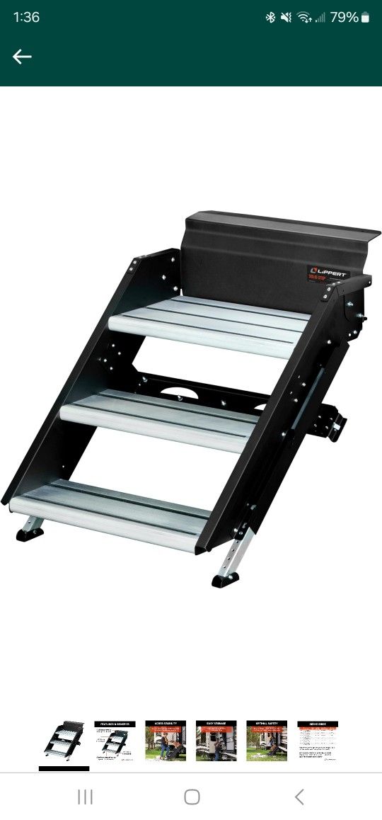 Lippert Components Solid Step Triple Step for RV and Travel Trailer ...
