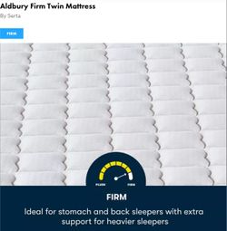 Aldbury firm twin mattress store