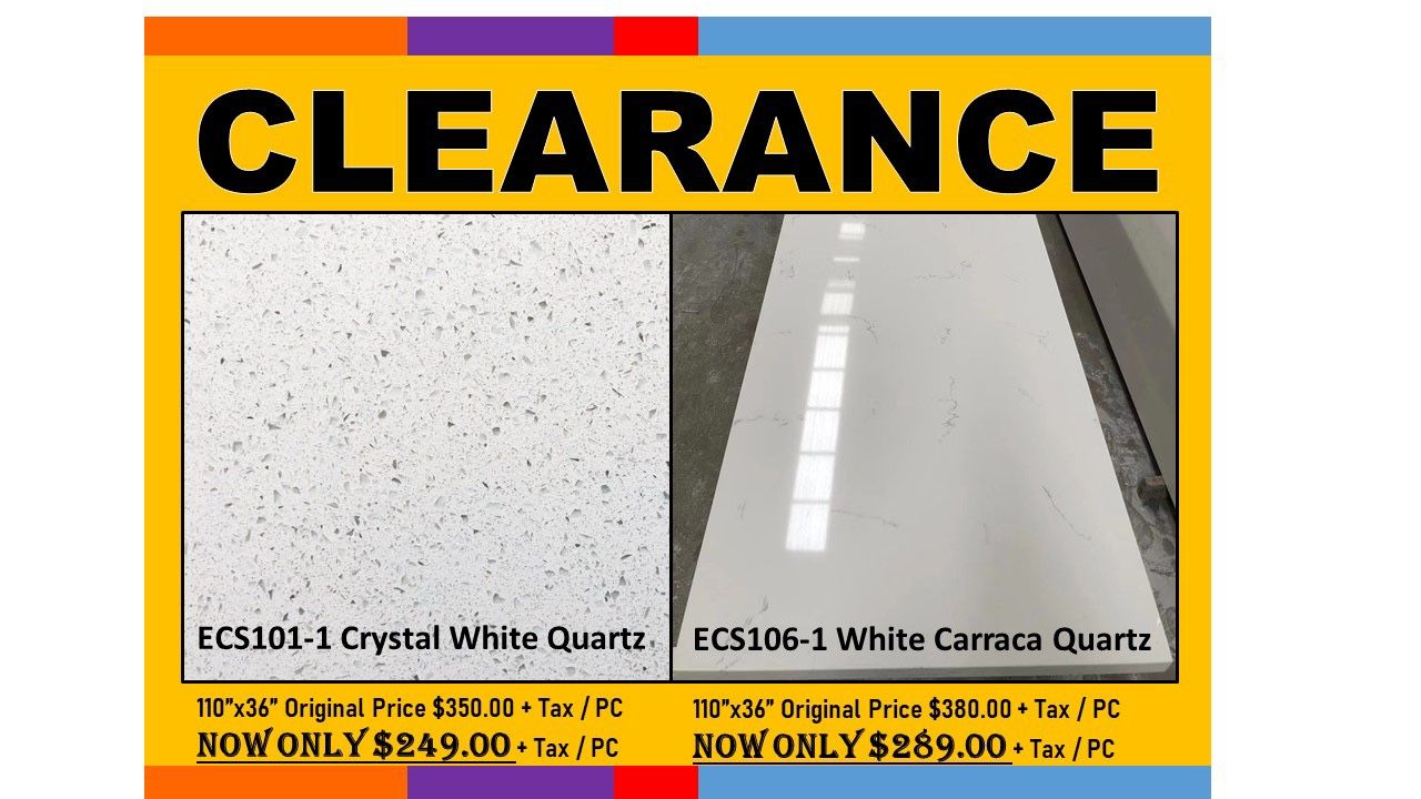 Quartz Countertops 110”x36” With 3 Sides Square Finished Edge for Sale ...