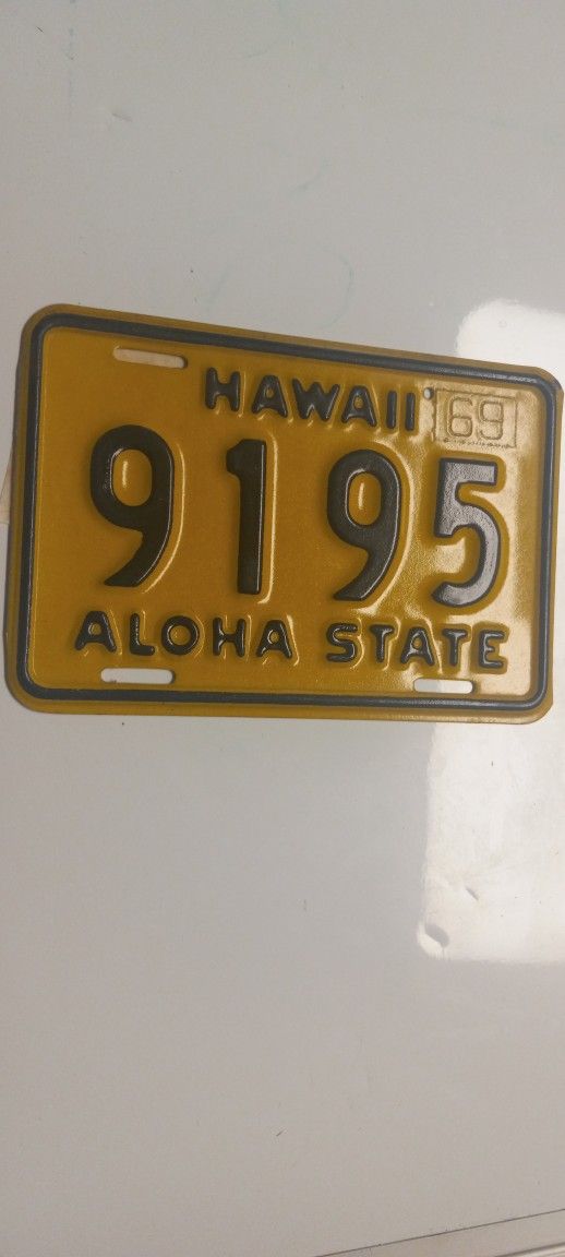 Vintage 1969 Hawaii motorcycle license plate for Sale in Ewa Beach, HI ...
