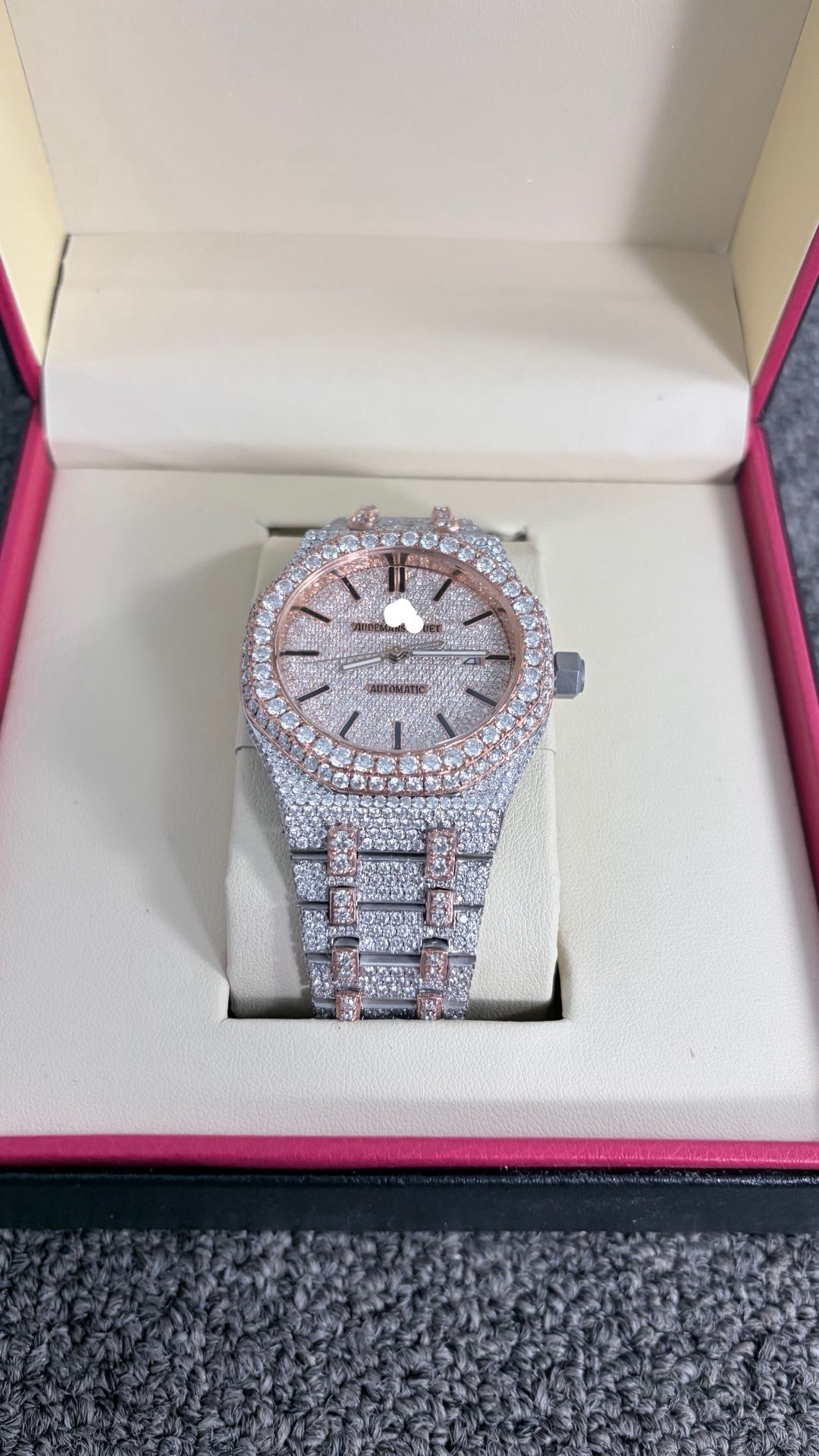 Two Tone Rose Gold Iced Out AP Watch for Sale in Nesbit, MS - OfferUp
