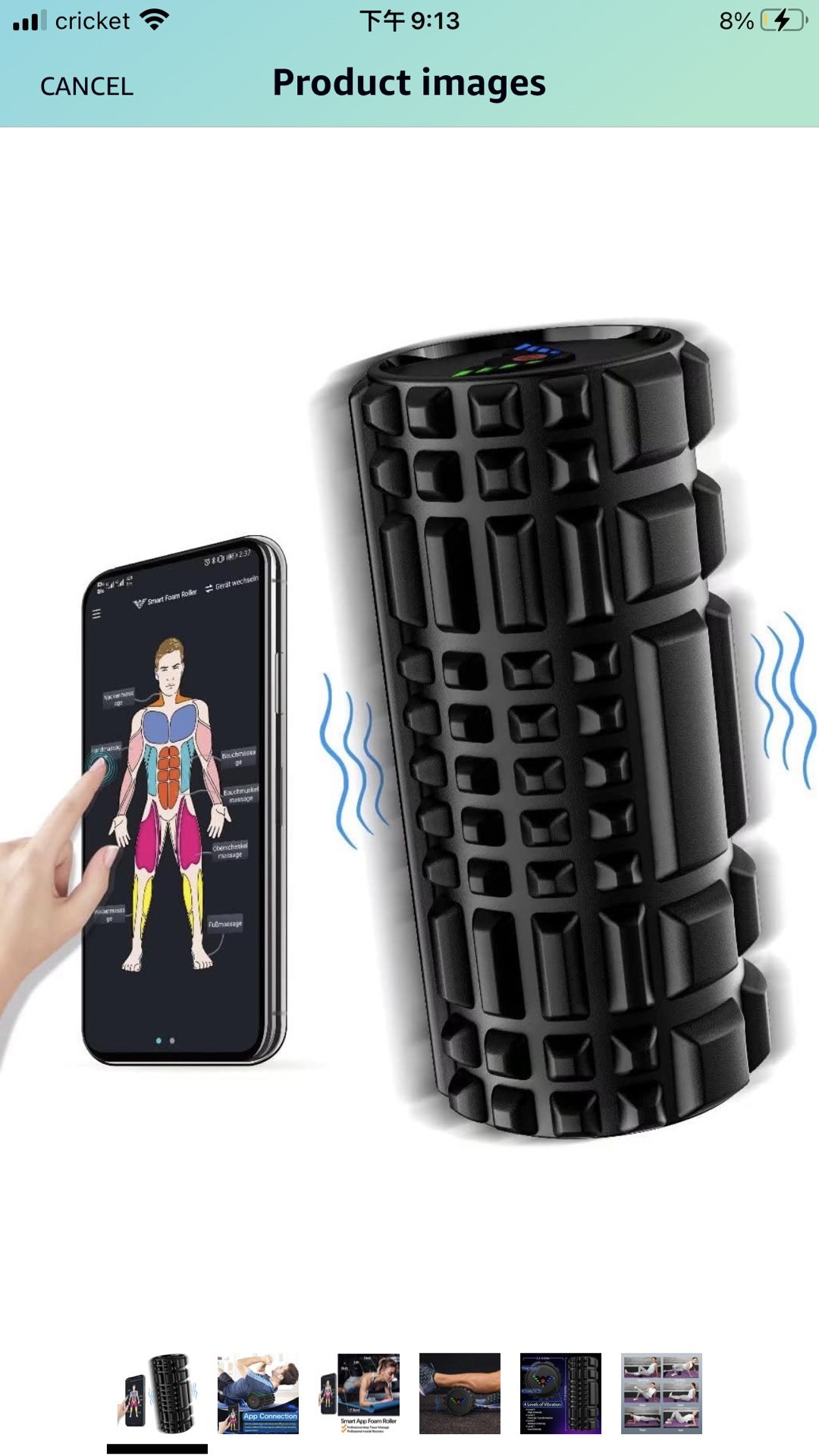Vibrating Foam Roller - Back Massage with Smart APP - Vibrating Roller ...