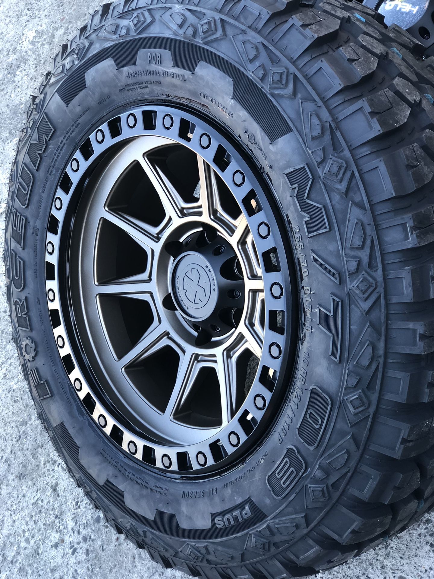 17x9 New bronze Atx rims and mud tires 265-70-17 6 lug Chevy gmc Toyota ...