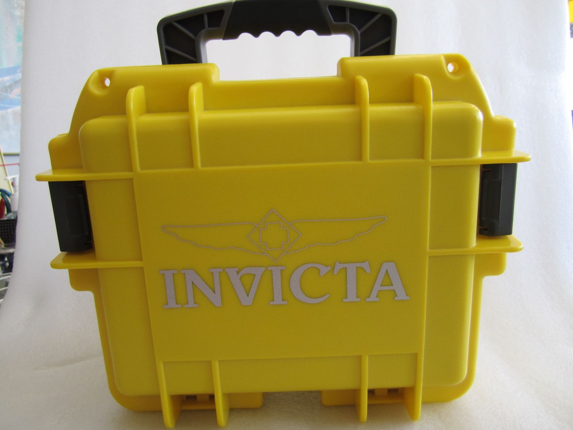 Invicta Dive Watch Waterproof Yellow Plastic Box Case 3 Slots (New) for ...