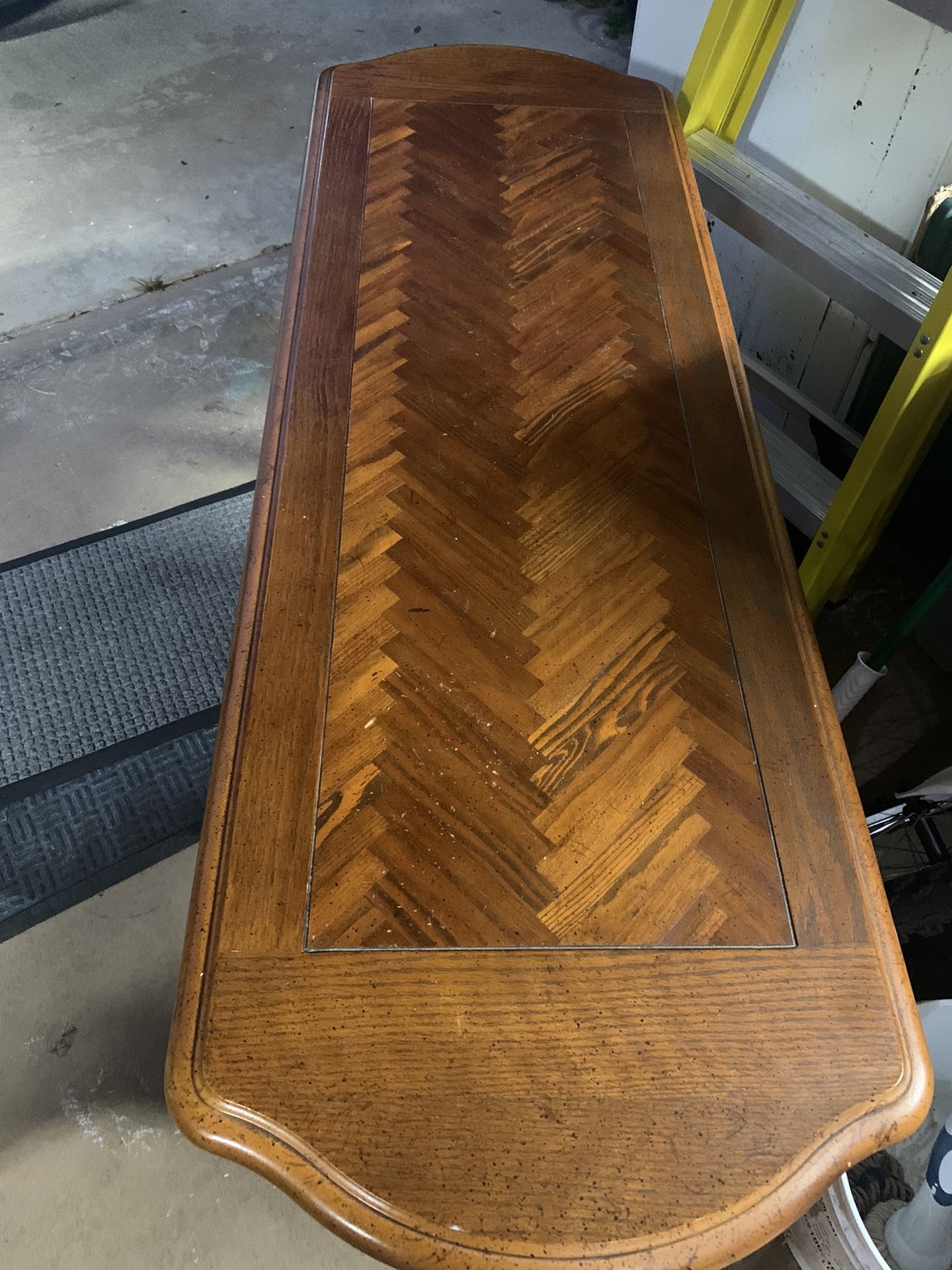 Great Herringbone Pattern Wooden Console Table for Sale in Neptune ...