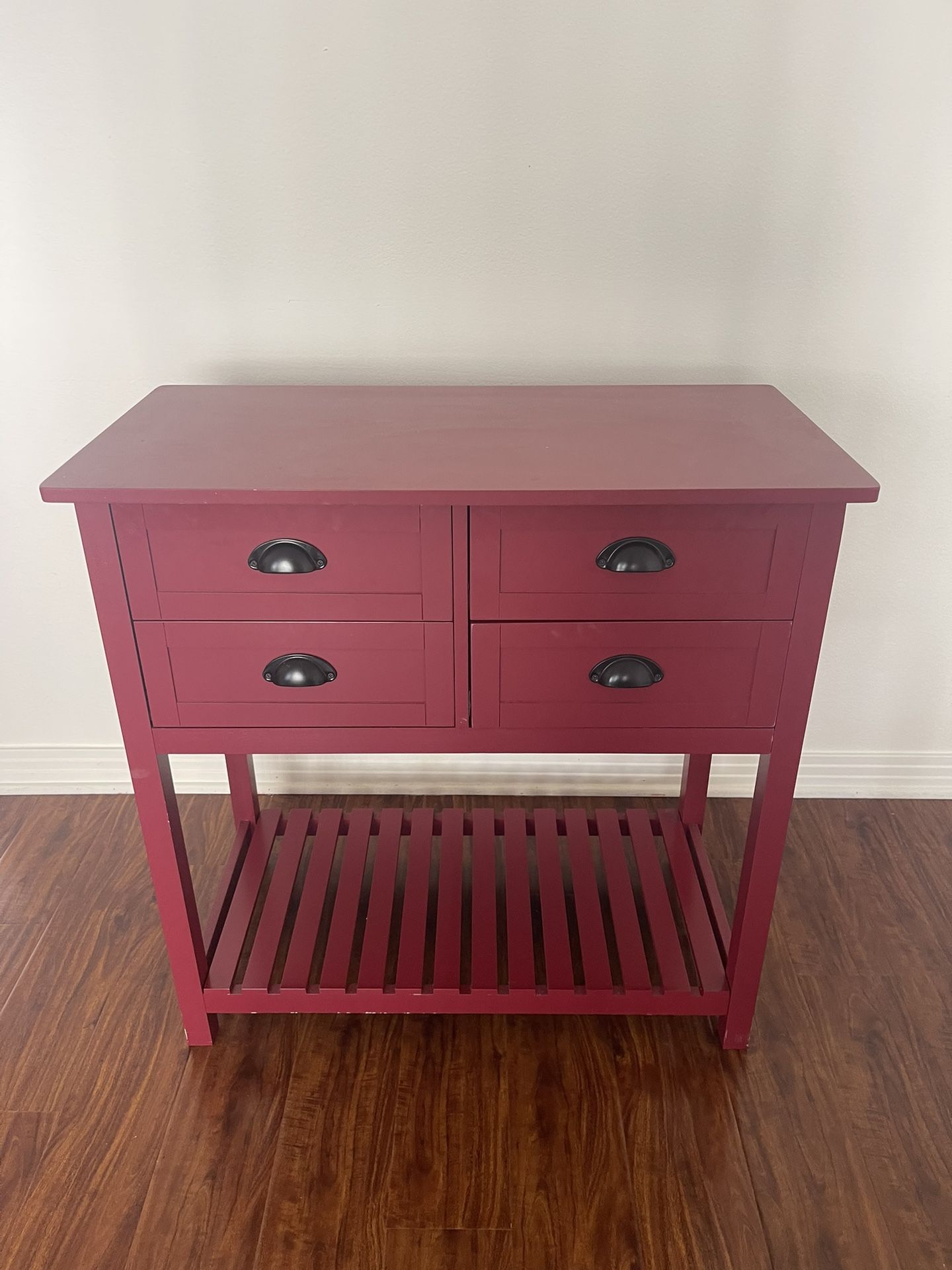 Cabinet with 4 Drawers and Slatted Bottom Shelf (HOMCOM) for Sale in ...