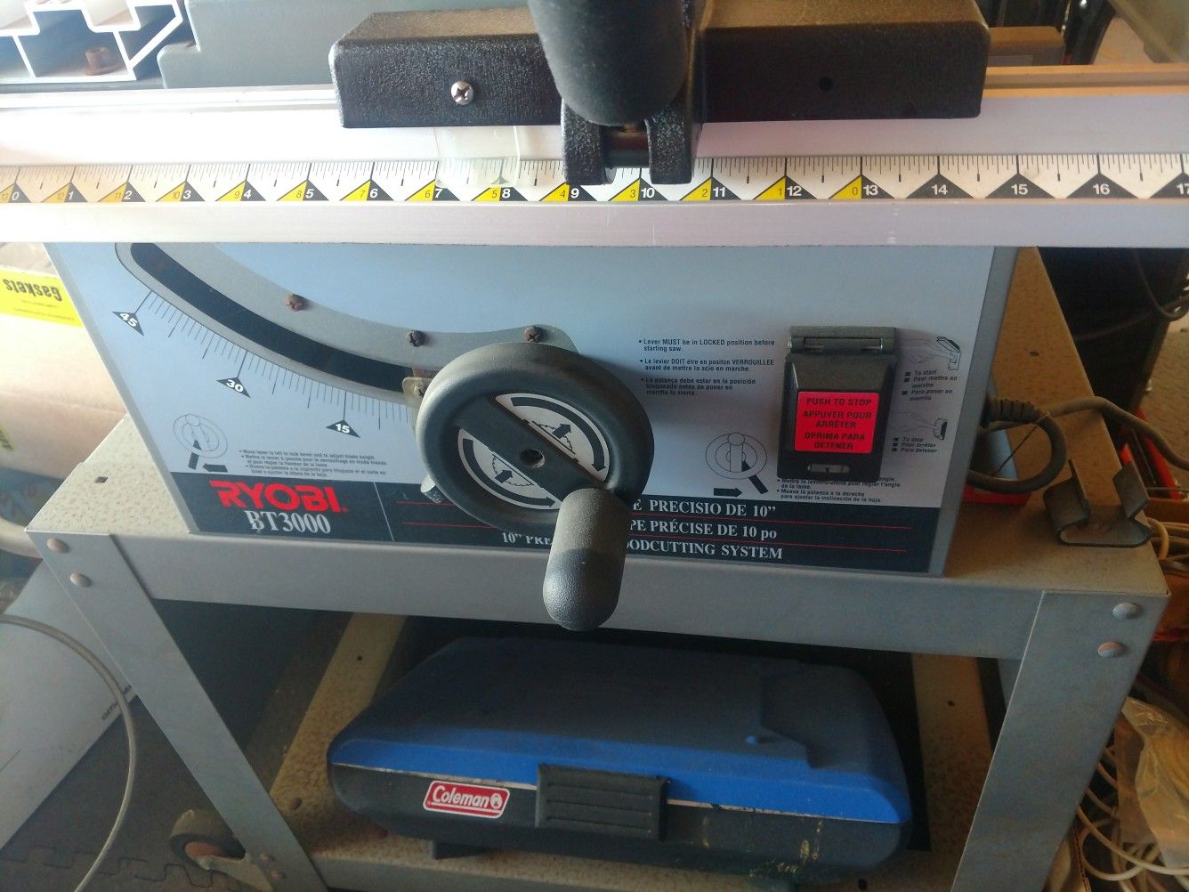 Ryobi BT3000 Table Saw With Stanley Router All One Heavy Duty Rolling ...