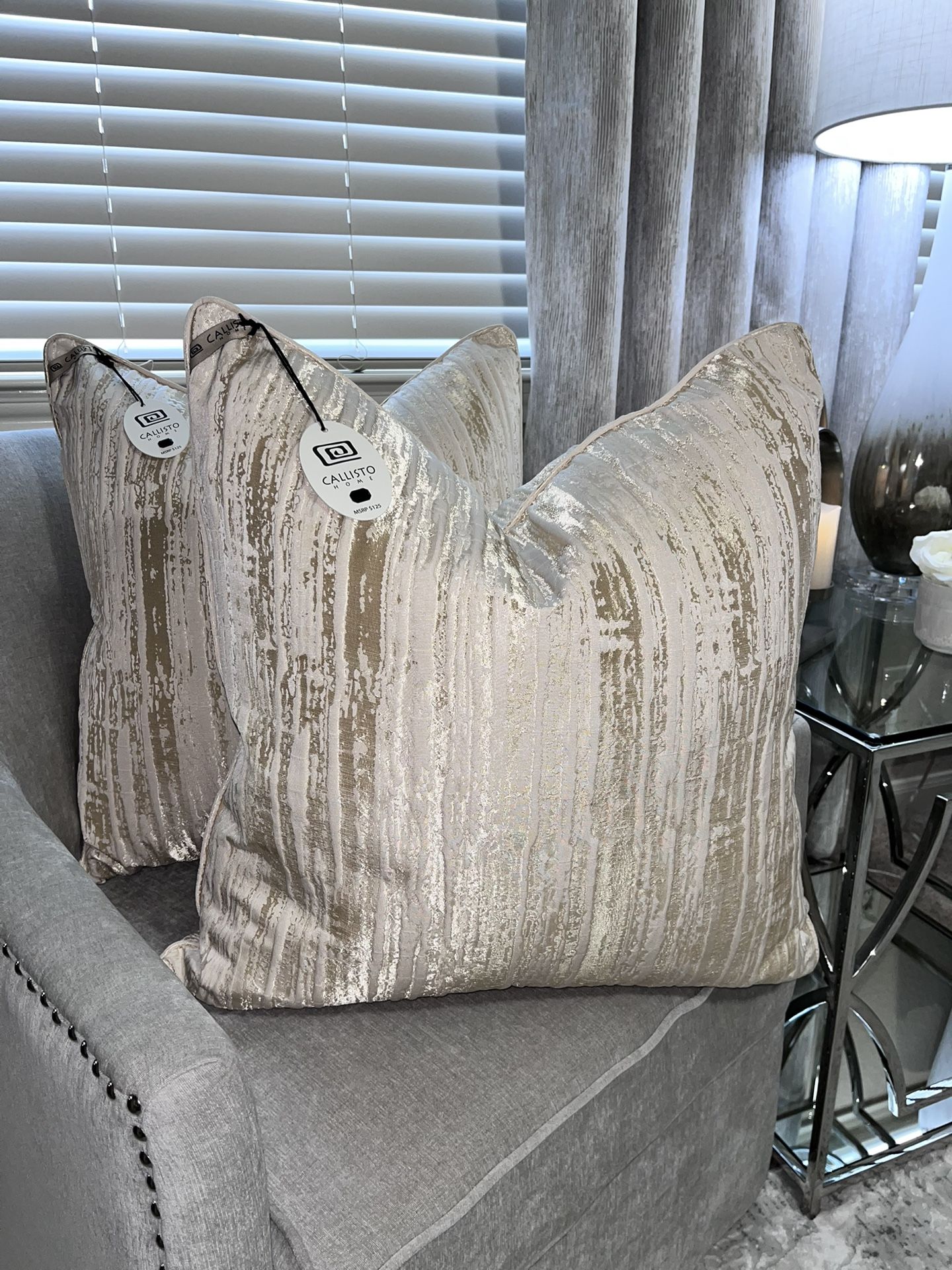 2-NWT CALLISTO HOME ABSTRACT DESIGN DECORATIVE PILLOWS for Sale in ...