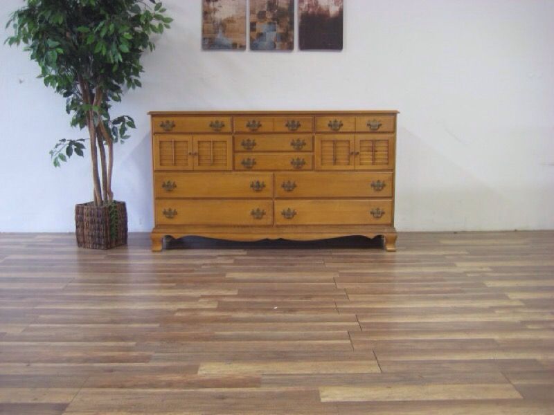 Colonial Style Solid Maple Dresser with 11 Drawers by John Alden Group ...