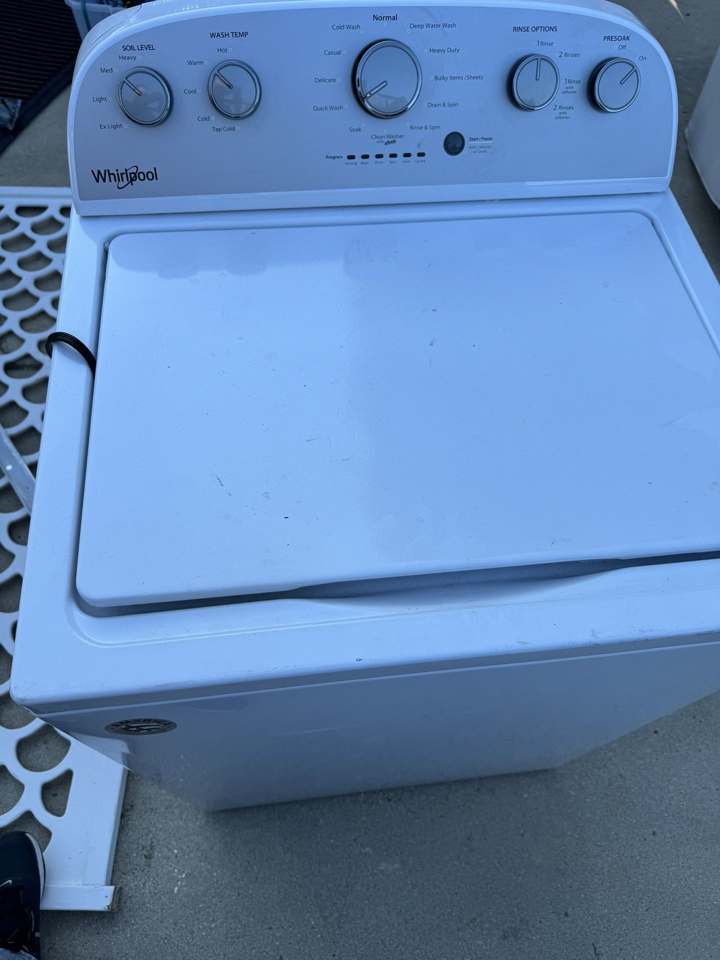 Whirlpool Deep Water Wash 3.5-cu ft High Efficiency Agitator Top-Load ...