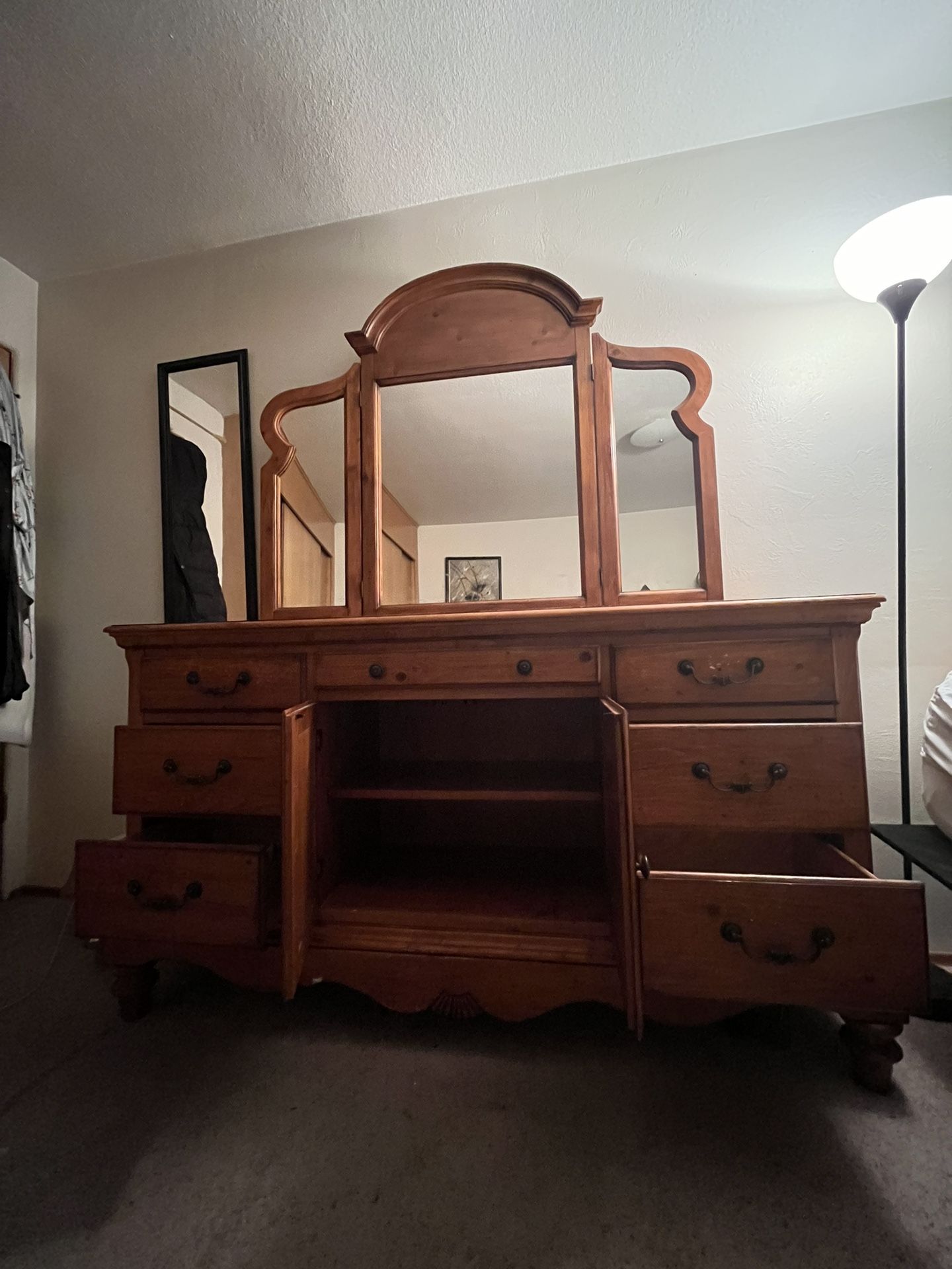 Wooden Dresser And Mirror for Sale in Ruston, WA - OfferUp