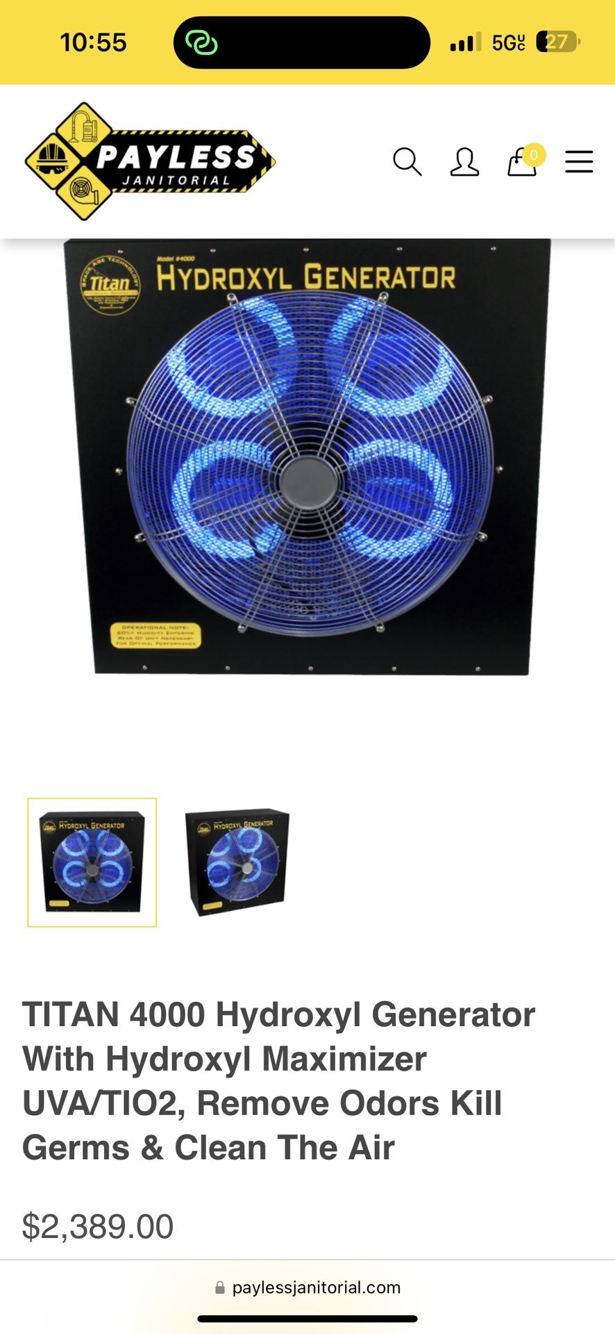 TITAN HYDROXYL GENERATOR MODEL 4000 for Sale in Apache Junction, AZ ...