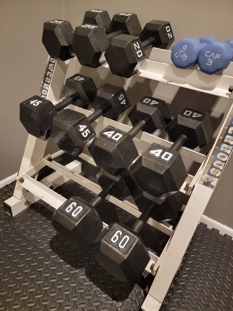 Dumbells With Rack And Bench for Sale in Crystal Lake, IL - OfferUp