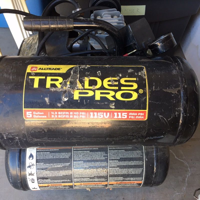 Trades Pro Air Compressor 5 Gallons Model No. : 830241 - for repair ...