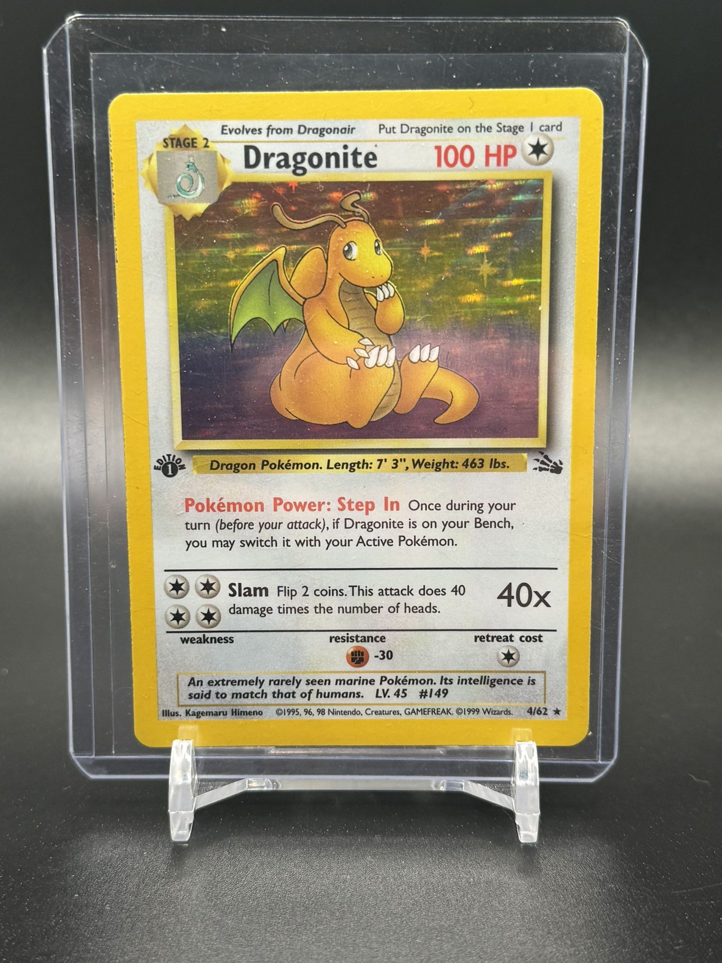 Dragonite 1st Edition Holo - 4/62 - Fossil for Sale in Poway, CA - OfferUp