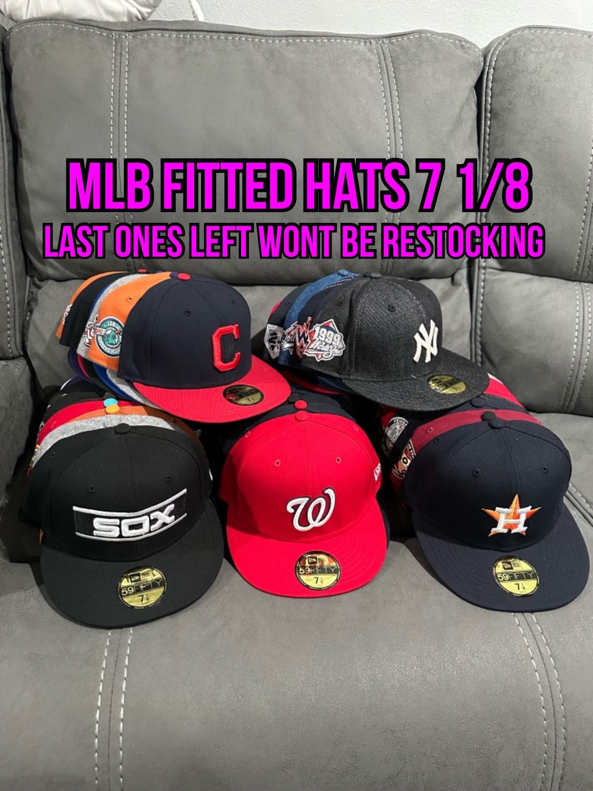 MLB New Era 59fifty Fitted Hats Reg Hats And Non Patch Multi Color Size ...