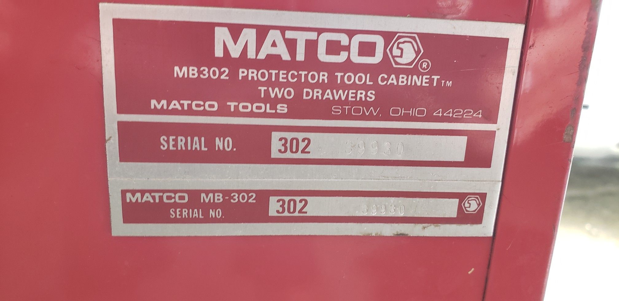 Matco MB 1440 Workmaster 13 Drawer Rollaway Toolbox w MB 302 Side box ...