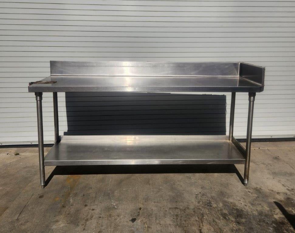 Stainless Steel Table With Backsplash & Right Splash 78x24 for Sale in ...