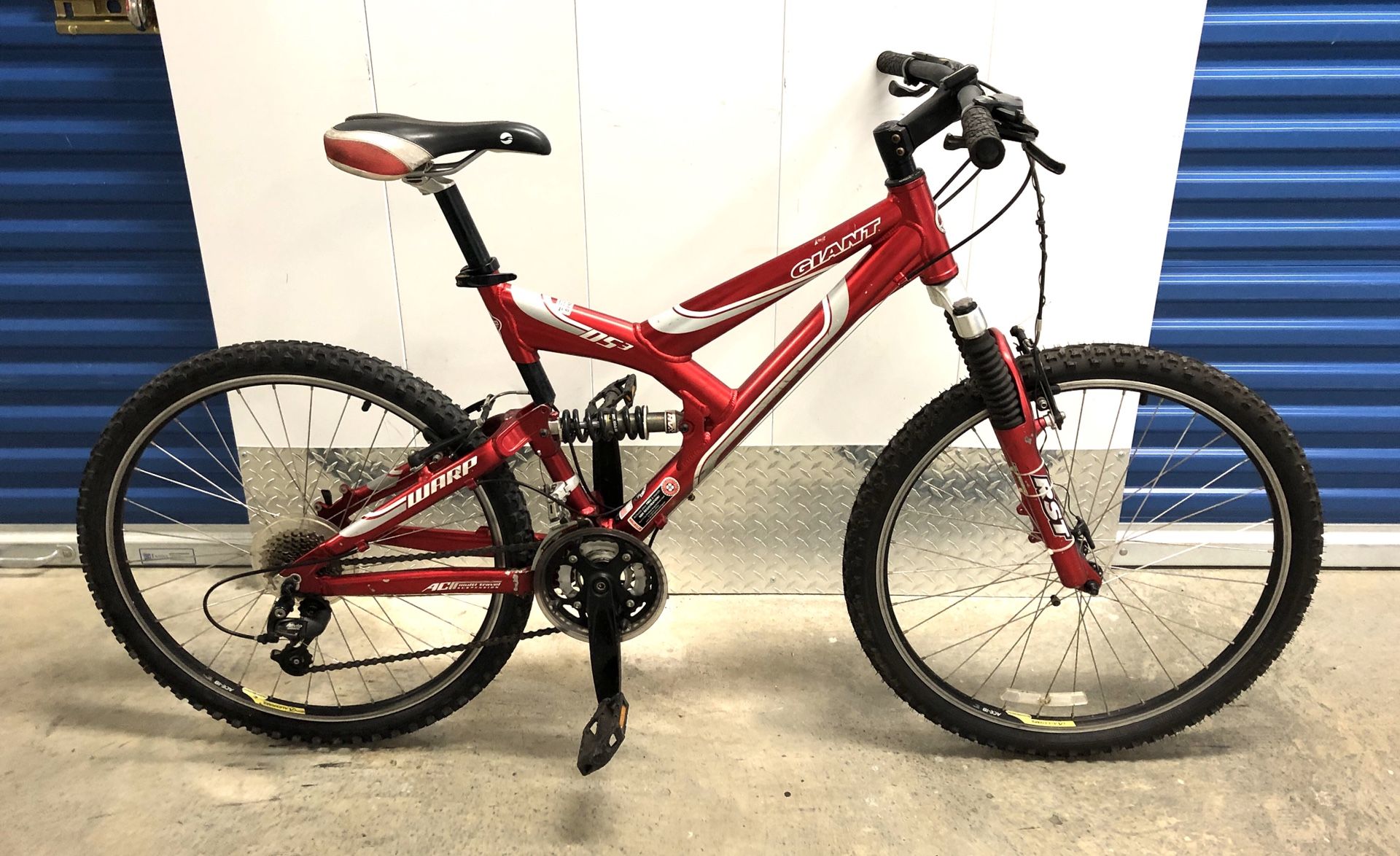 2003 GIANT WARP DS 3 24-SPEED FULL SUSPENSION MOUNTAIN BIKE. EXCELLENT ...