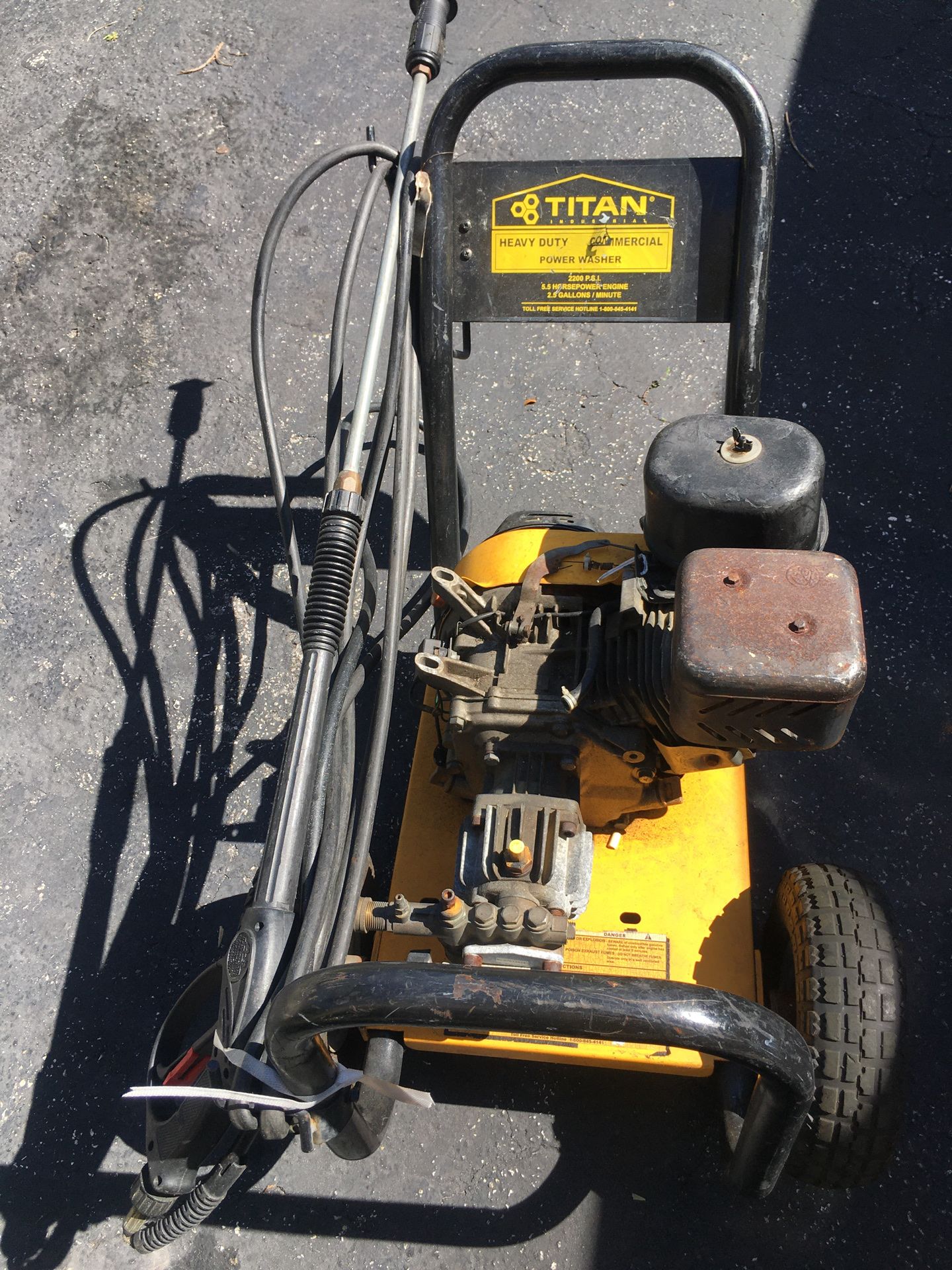 Titan heavy duty commercial power washer 2200 psi 5.5 hp engine for ...