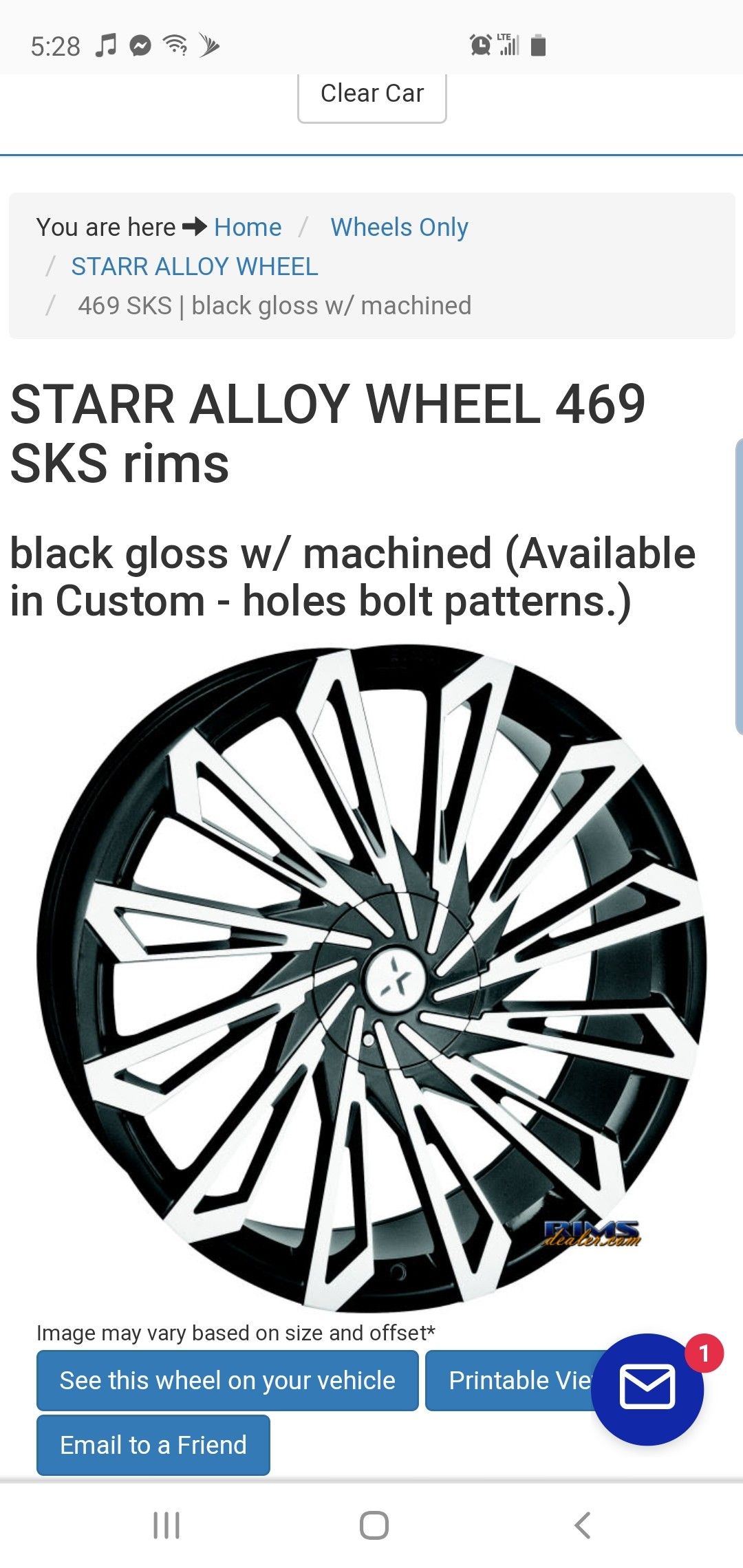 Inch Starr Rims