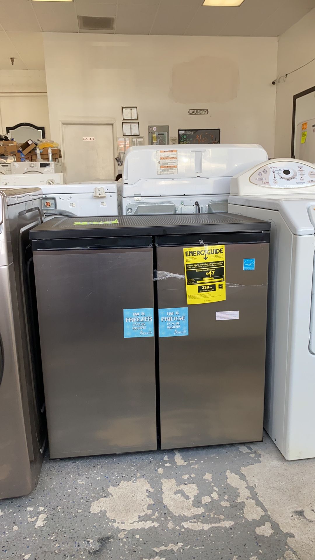 NEW Avanti Stainless Steel Mini Side By Side Refrigerator/ Freezer for ...