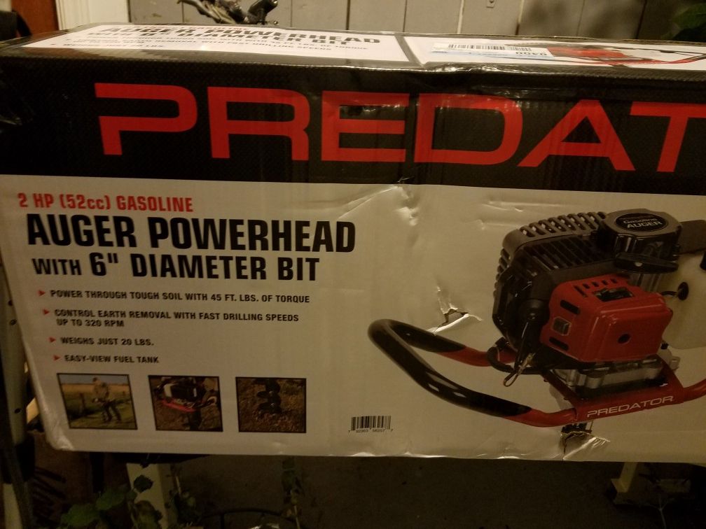 Predator Gas Powered Earth Auger Brand New for Sale in Chicago, IL ...