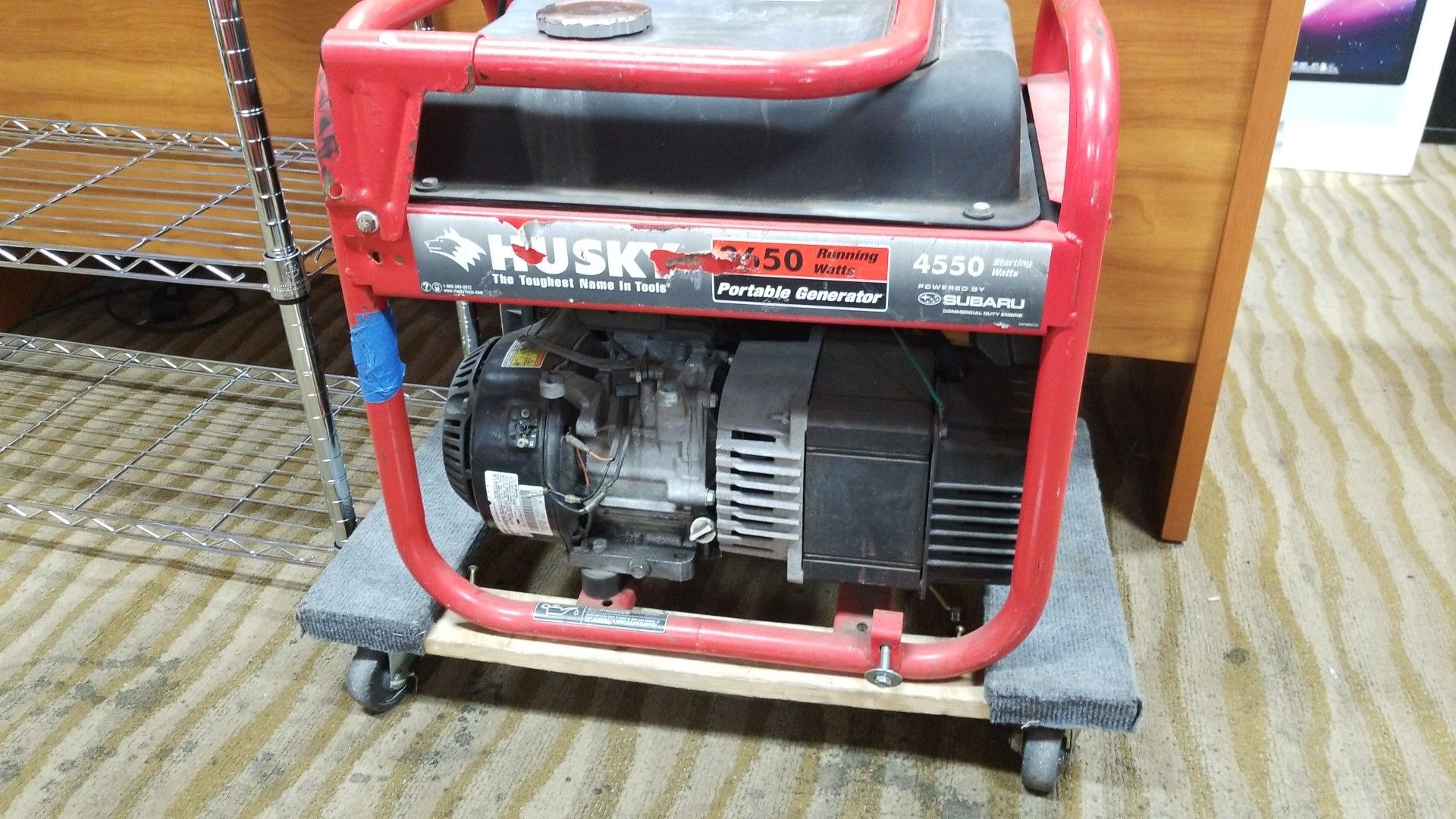 Husky Portable Generator, 3650 Watts Gasoline Powered Subaru Engine ...