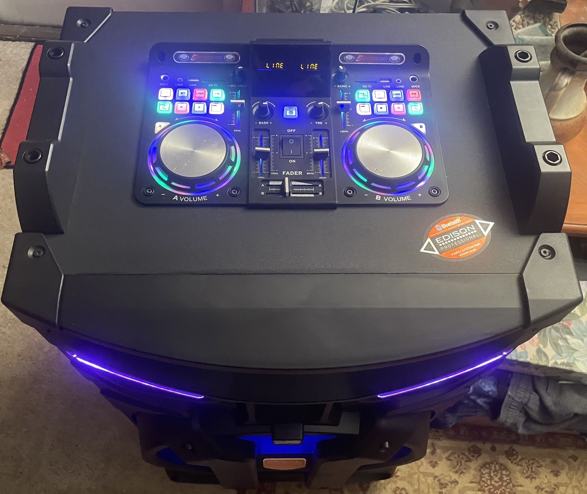 Edison Professional Ps850 Party System With 18” Woofer And Led Display ...