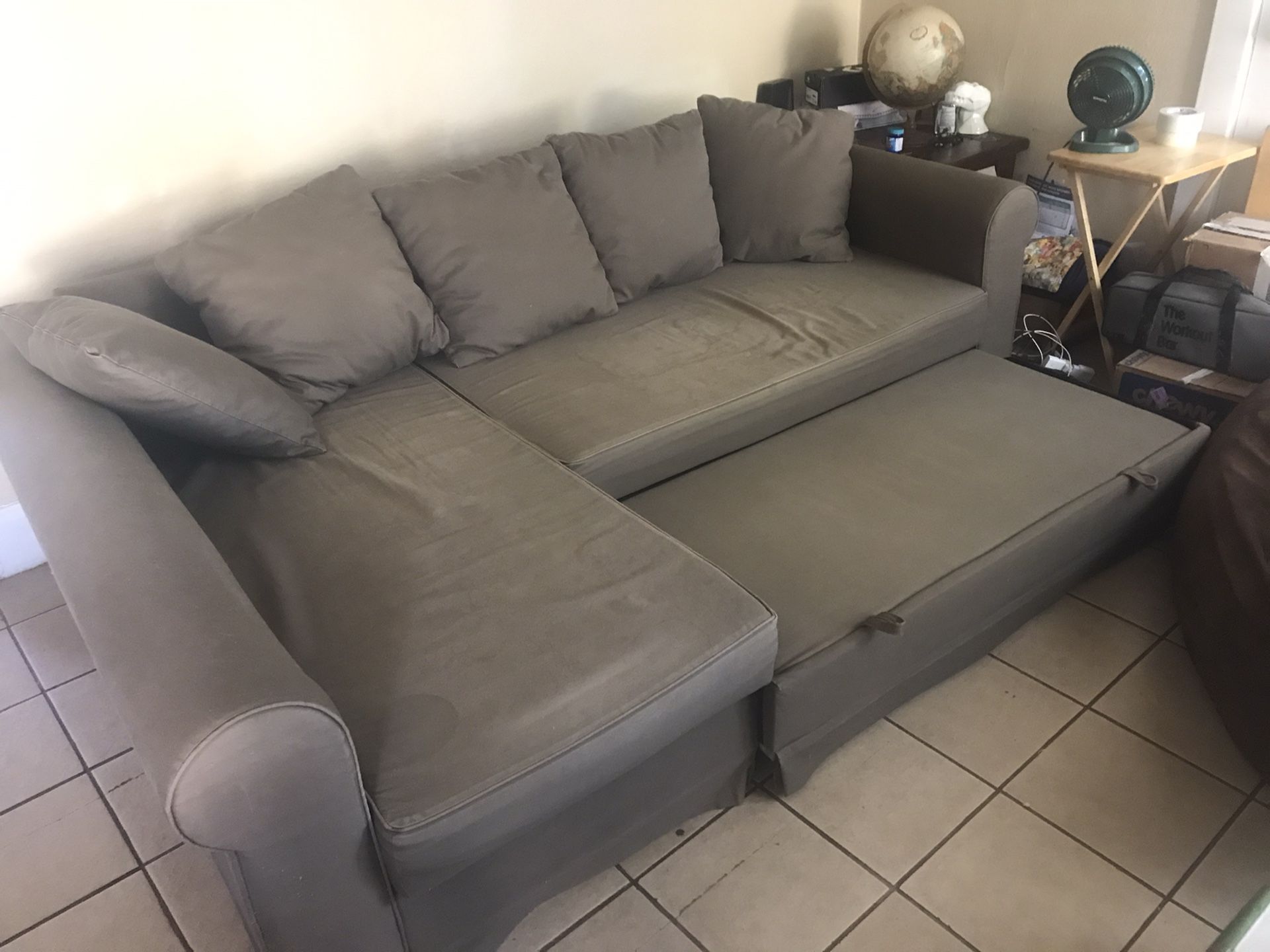 IKEA Moheda Style Corner Couch with Pull Out Trundle Bed And Storage for Sale in Riverside CA OfferUp