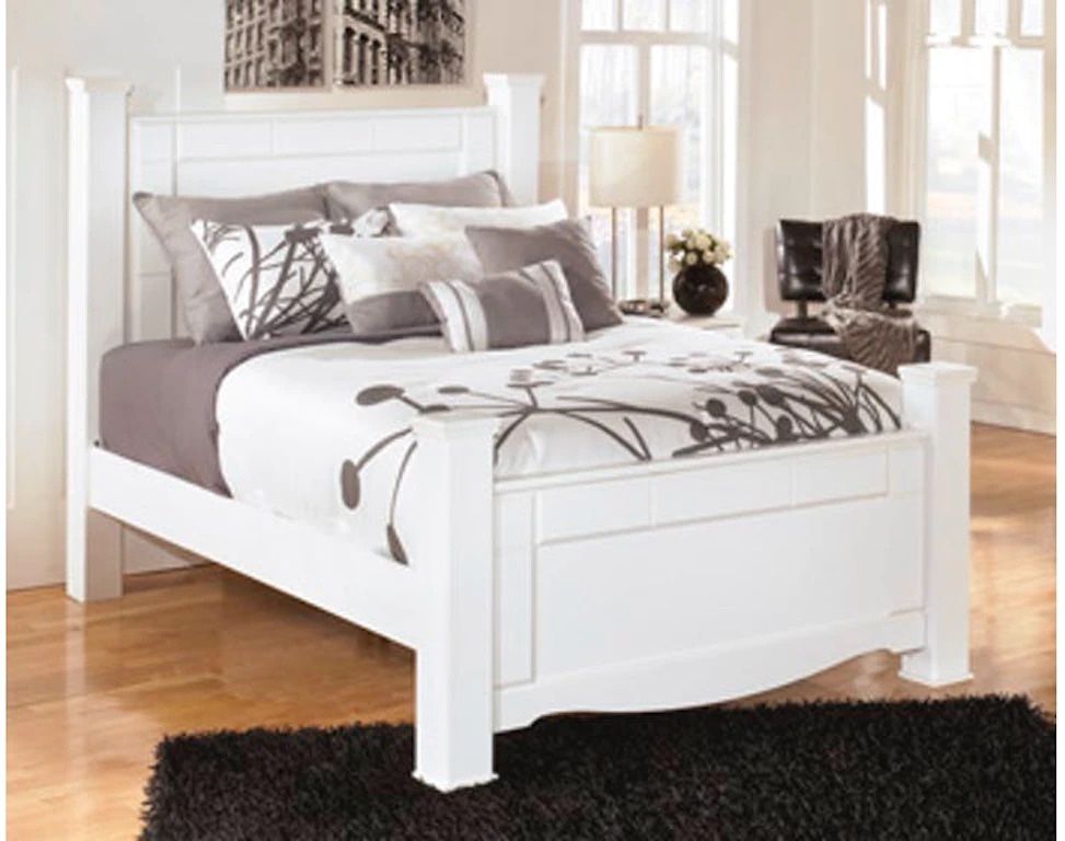 Ashley Design By Ashley Annifern white poster Bed for Sale in Mckinney TX OfferUp
