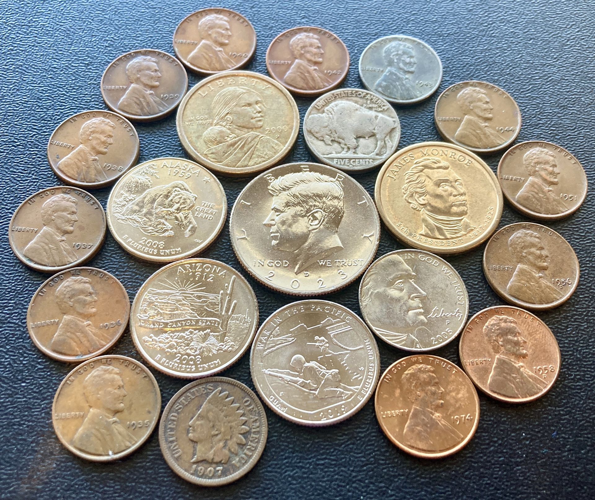 22 Coins Indian Head Penny Buffalo Nickel Instant Big Starter Coin ...