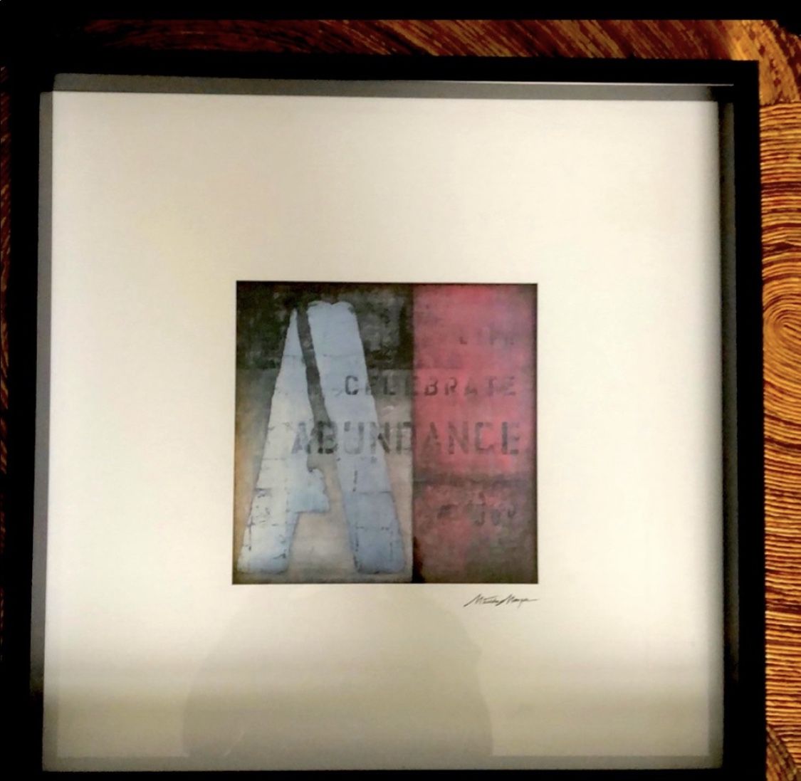 Matthew Menger “Abundance” matted and framed artwork pier one like new ...