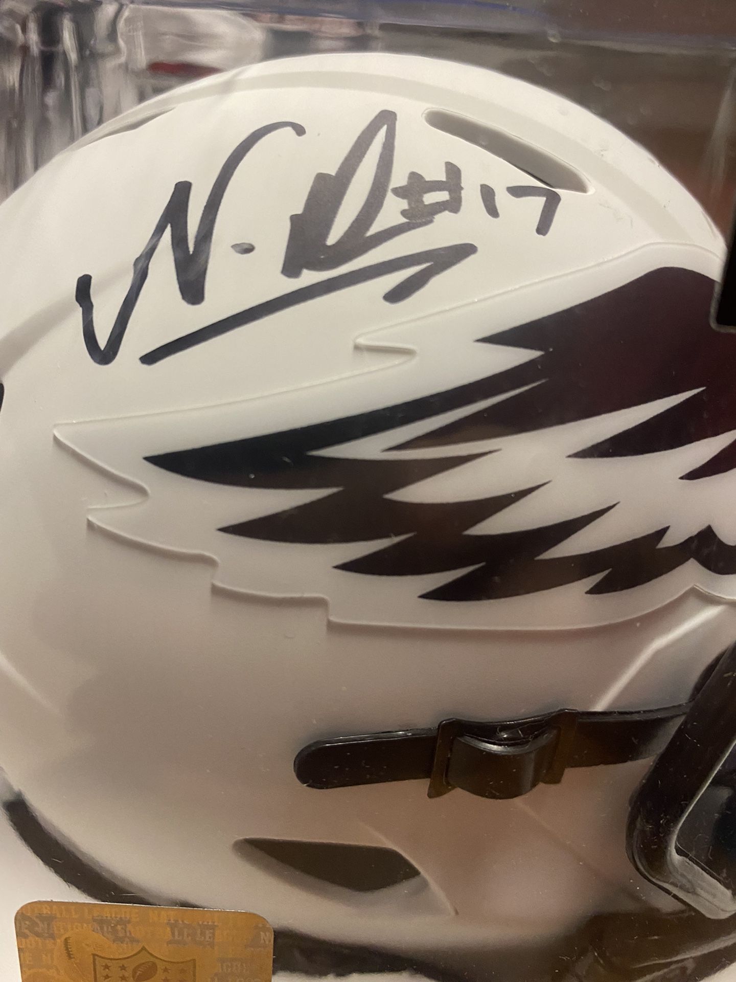 Nakobe Dean Autographed lunar eclipse Philadelphia eagles mini helmet ...