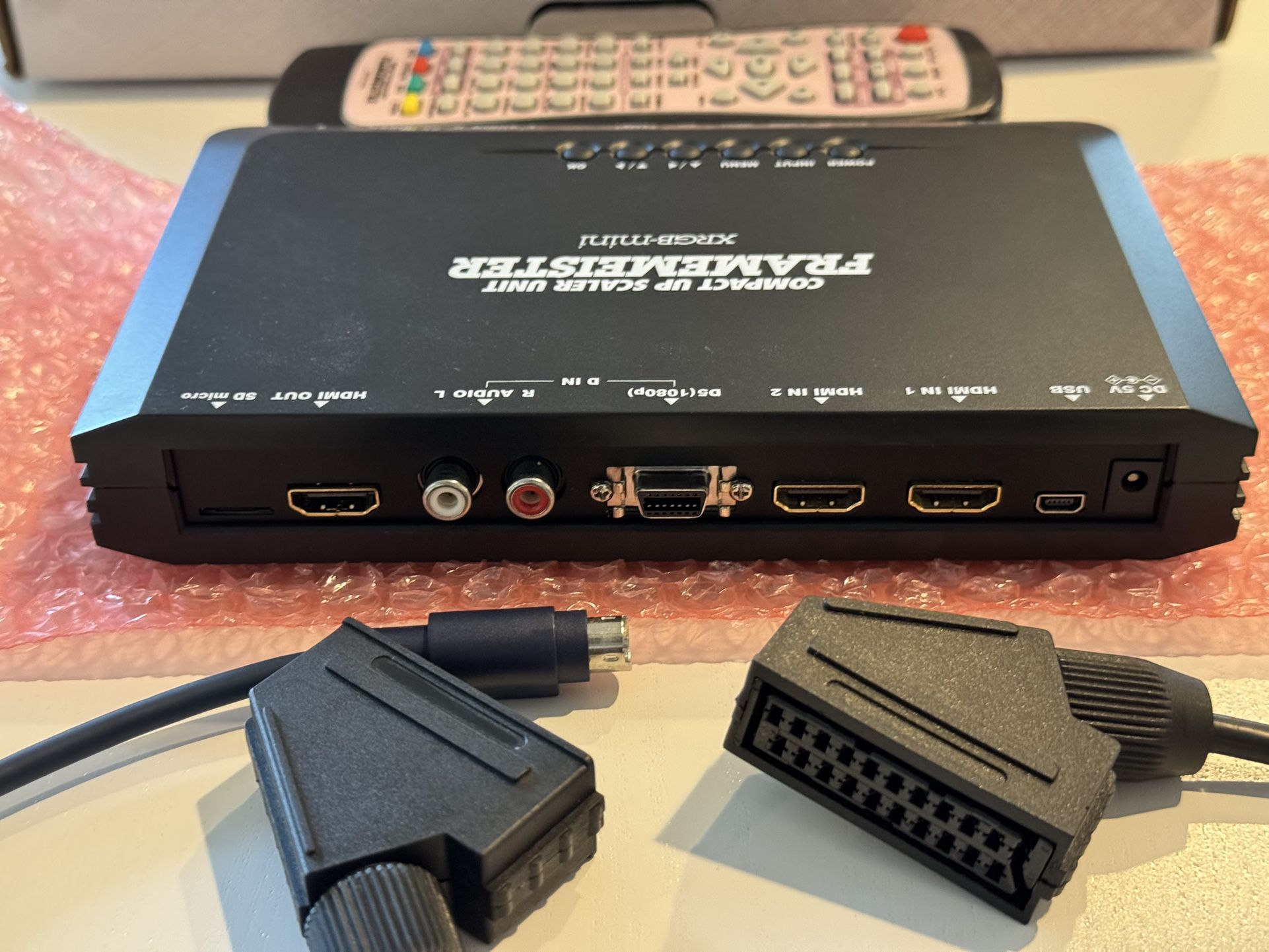 XRGB-mini Framemeister RGB Upscaler CIB with English Remote and ...