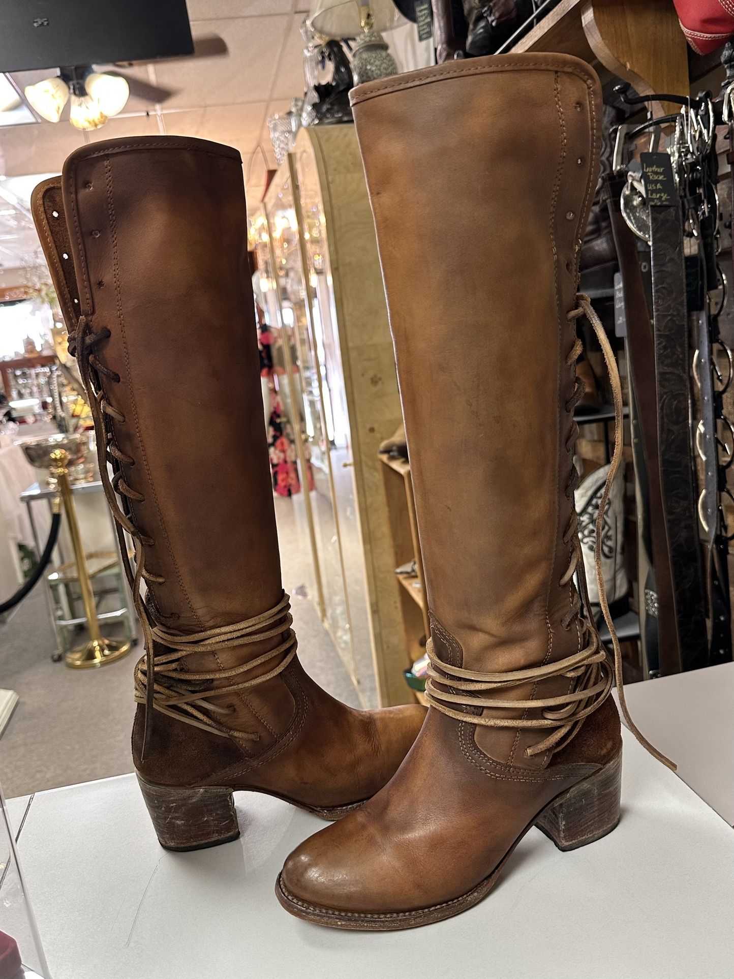Free Bird By Steve Madden Leather Distressed Brown Women’s Boots Size 9 ...