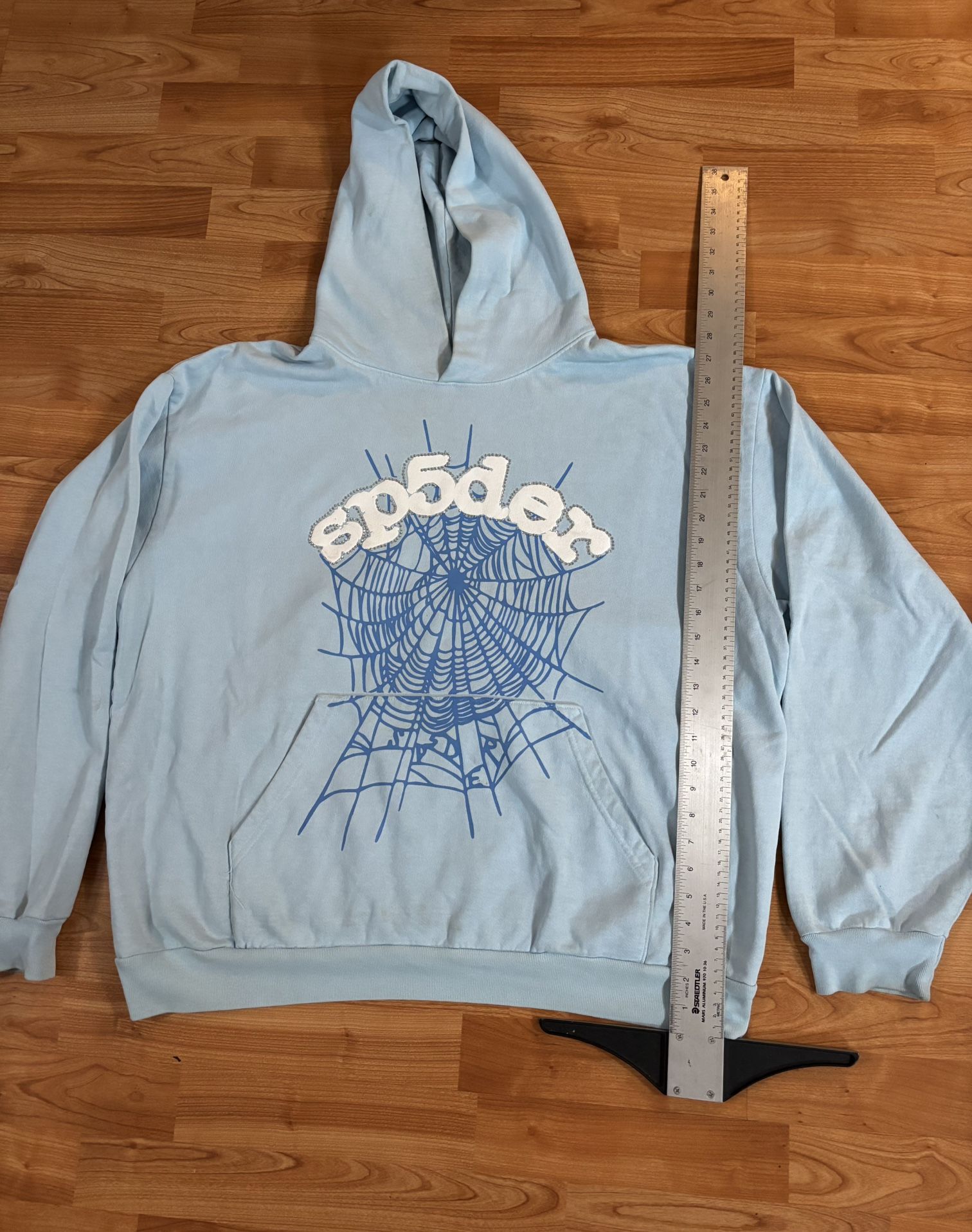 Blue Spider Sp5der Worldwide Sz XXL hoodie young thug ysl bedazzled ...
